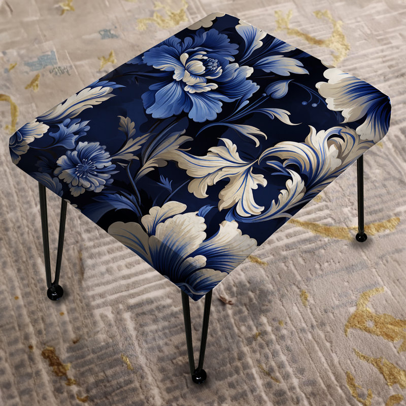 Design Art Blue Victorian Neo Gothic Victorian Pattern - Floral ...