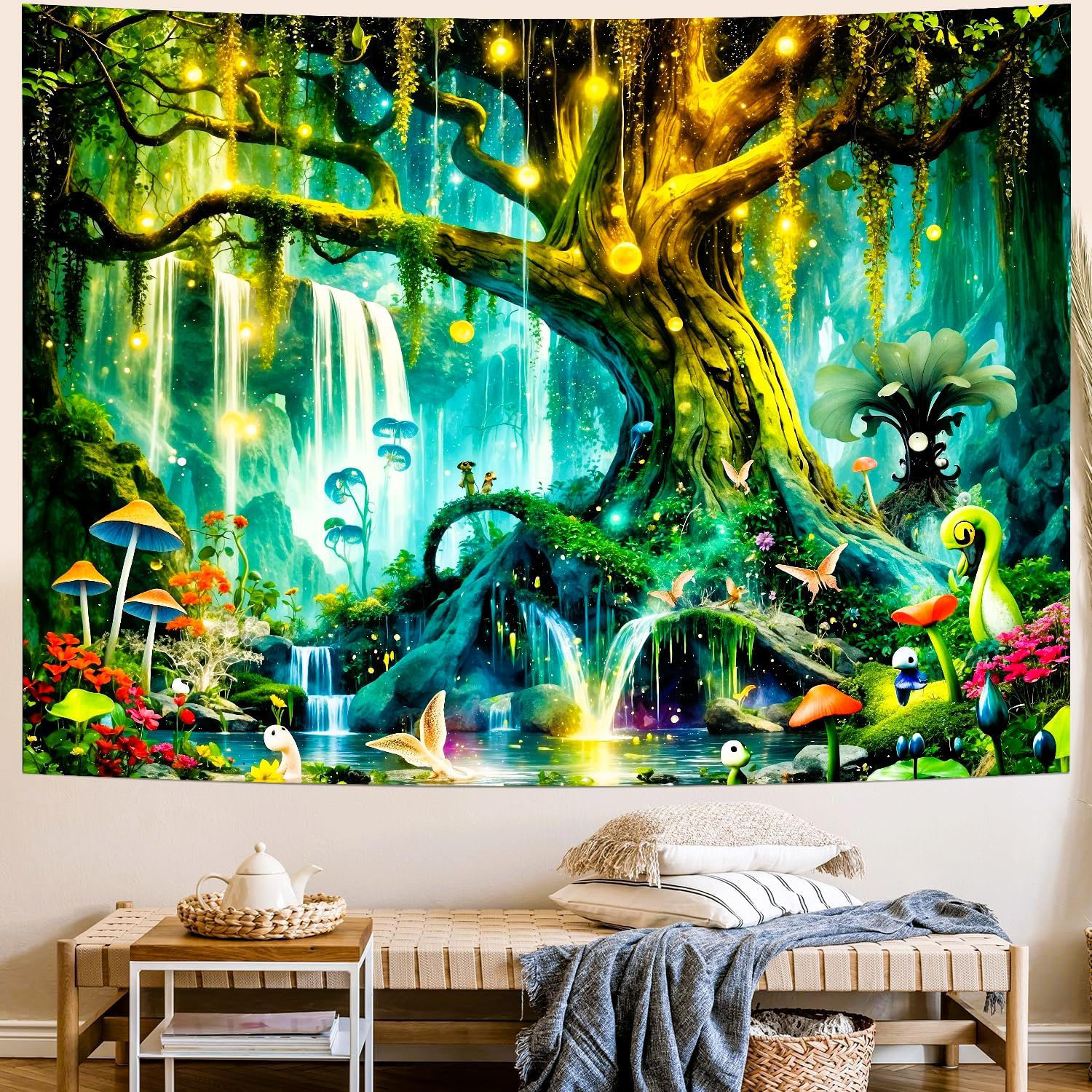 East Urban Home Magical Forest Tapestry Fantasy Tree Of Life Enchanted ...