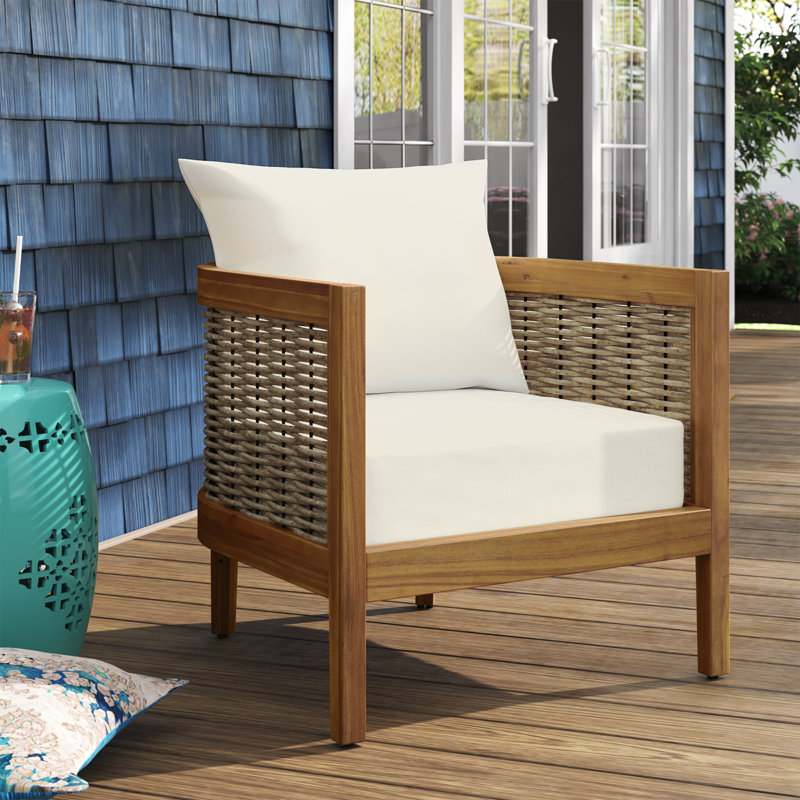 Beachcrest Home Treadway Patio Chair with Cushions | Wayfair