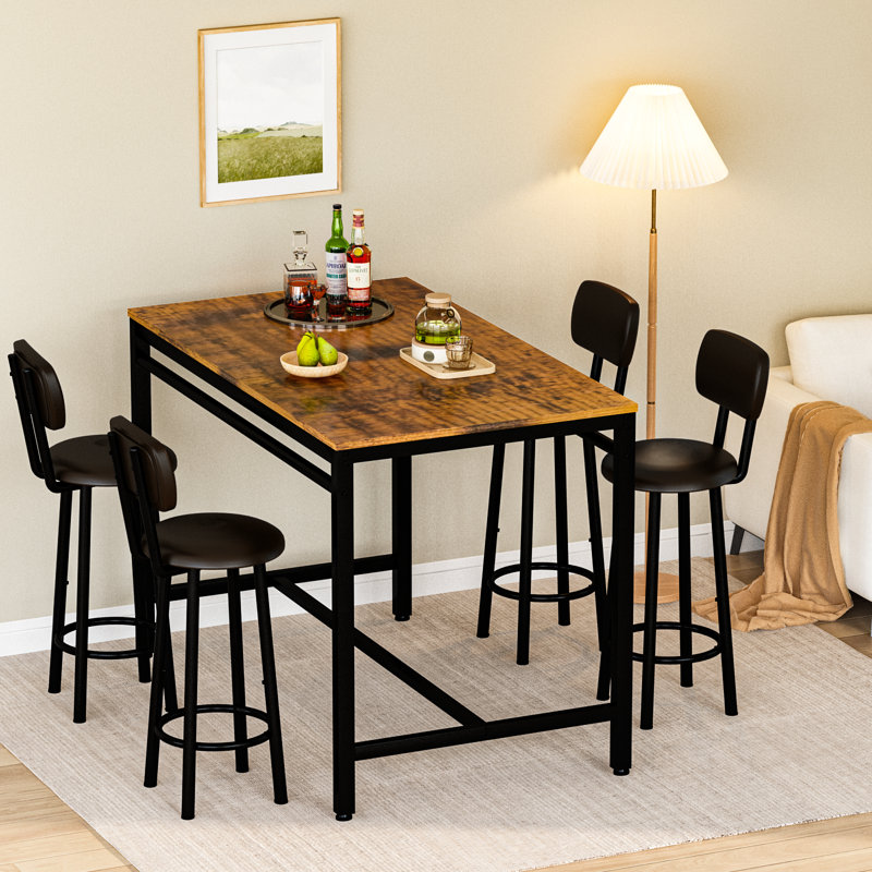 17 Stories Hamrnand 4 - Person Counter Height Dining Set & Reviews ...