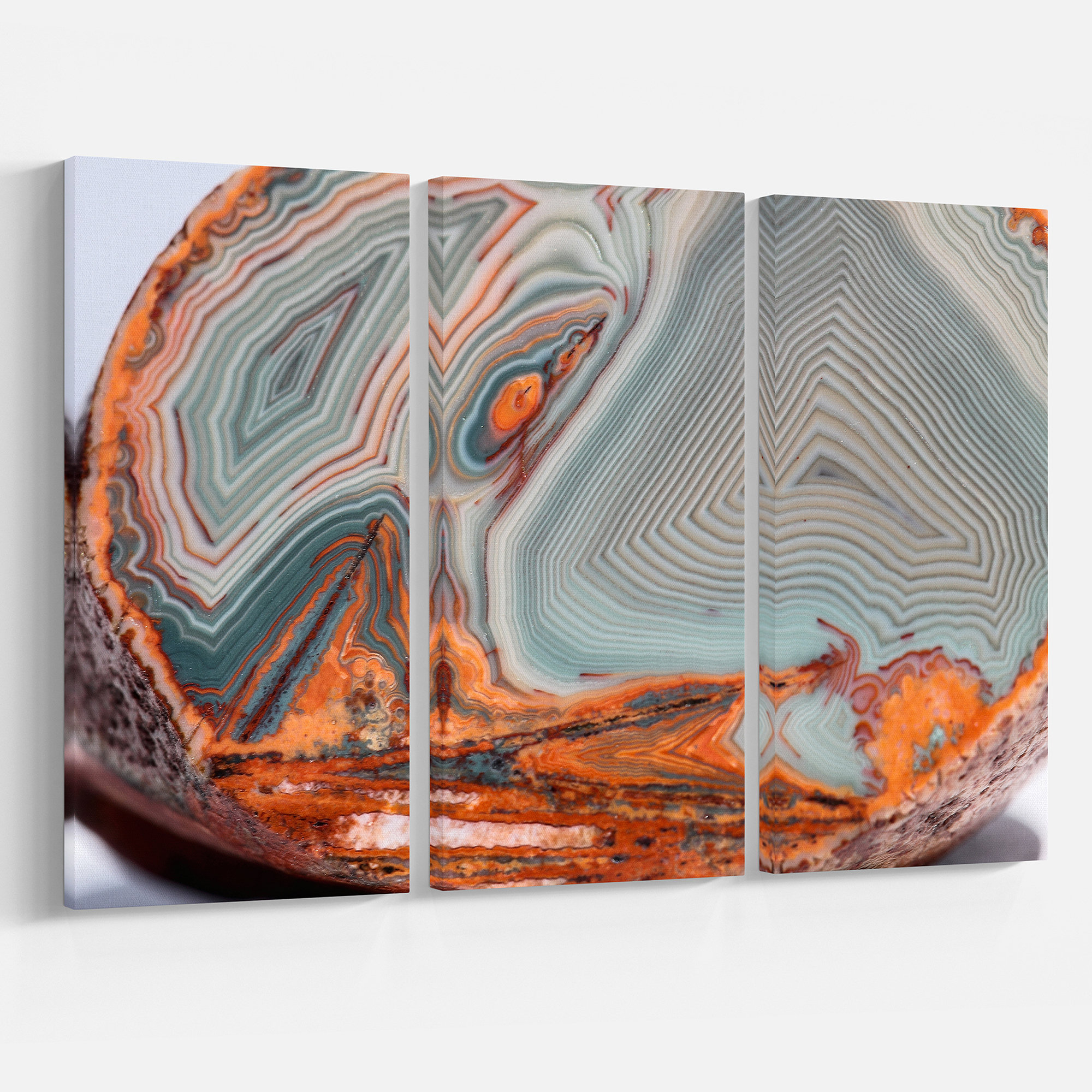 Ivy Bronx Beautiful Lake Superior Agate - Abstract Canvas Art Print - 3 ...