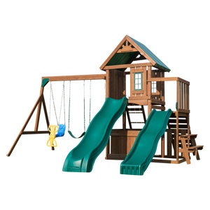 Swing-n-Slide Fox Run Complete Play Swing Set (Wayfair Exclusive ...