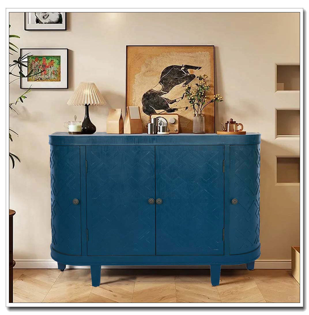 Latitude Run® 47''Oval Storage Cabinet with 4 Doors - Wayfair Canada