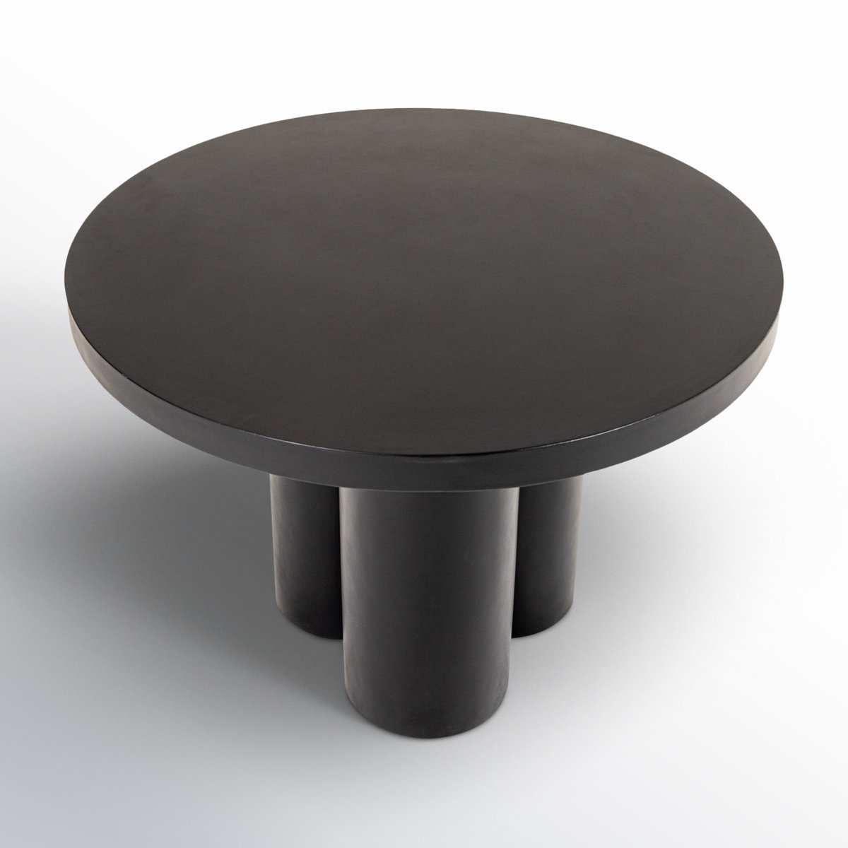 Joss & Main Kenneth - Modern Black Concrete Round Dining Table | Wayfair