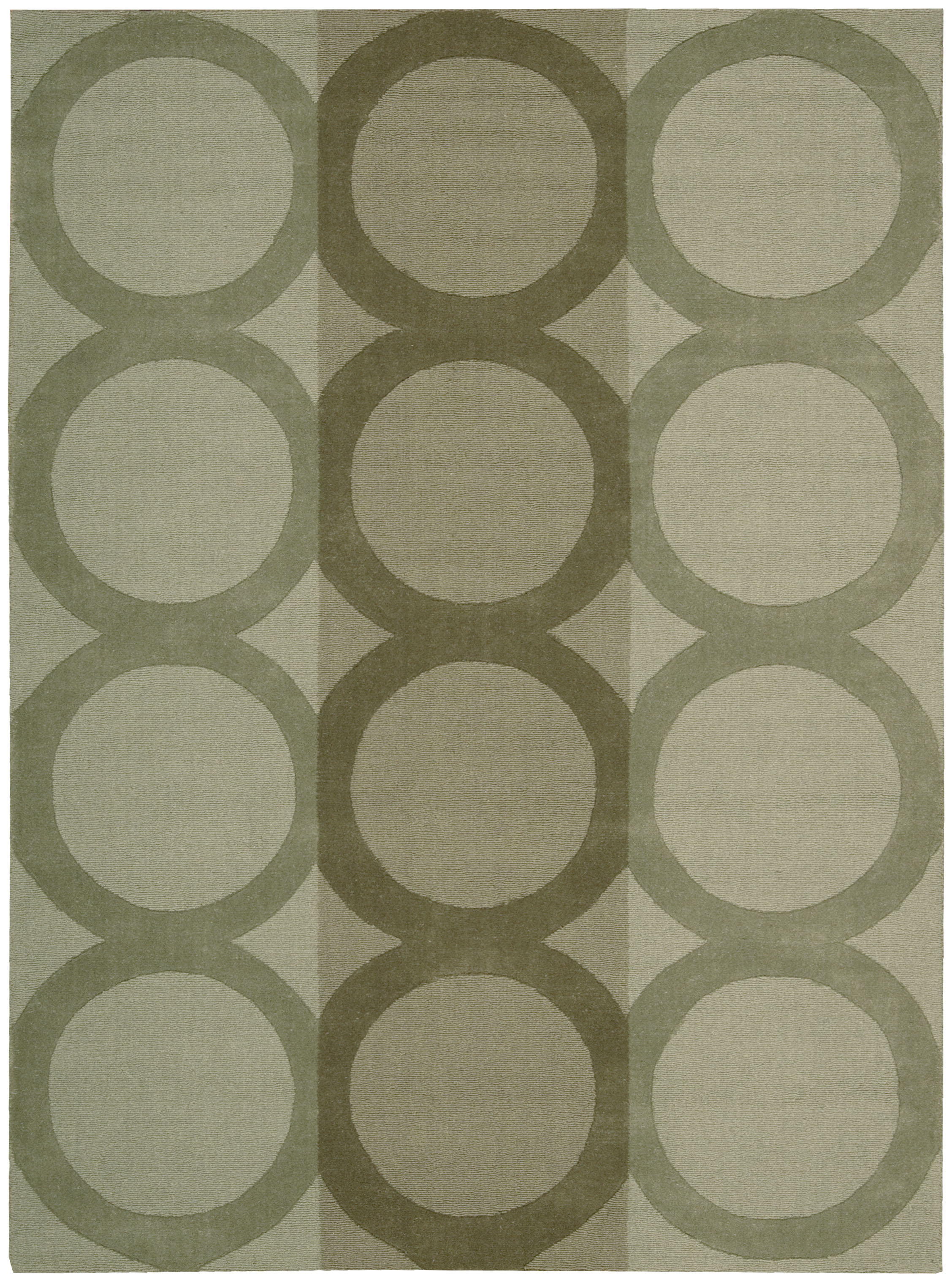 Charlton Home® Greysyn Circle Sage Contemporary Rug | Wayfair