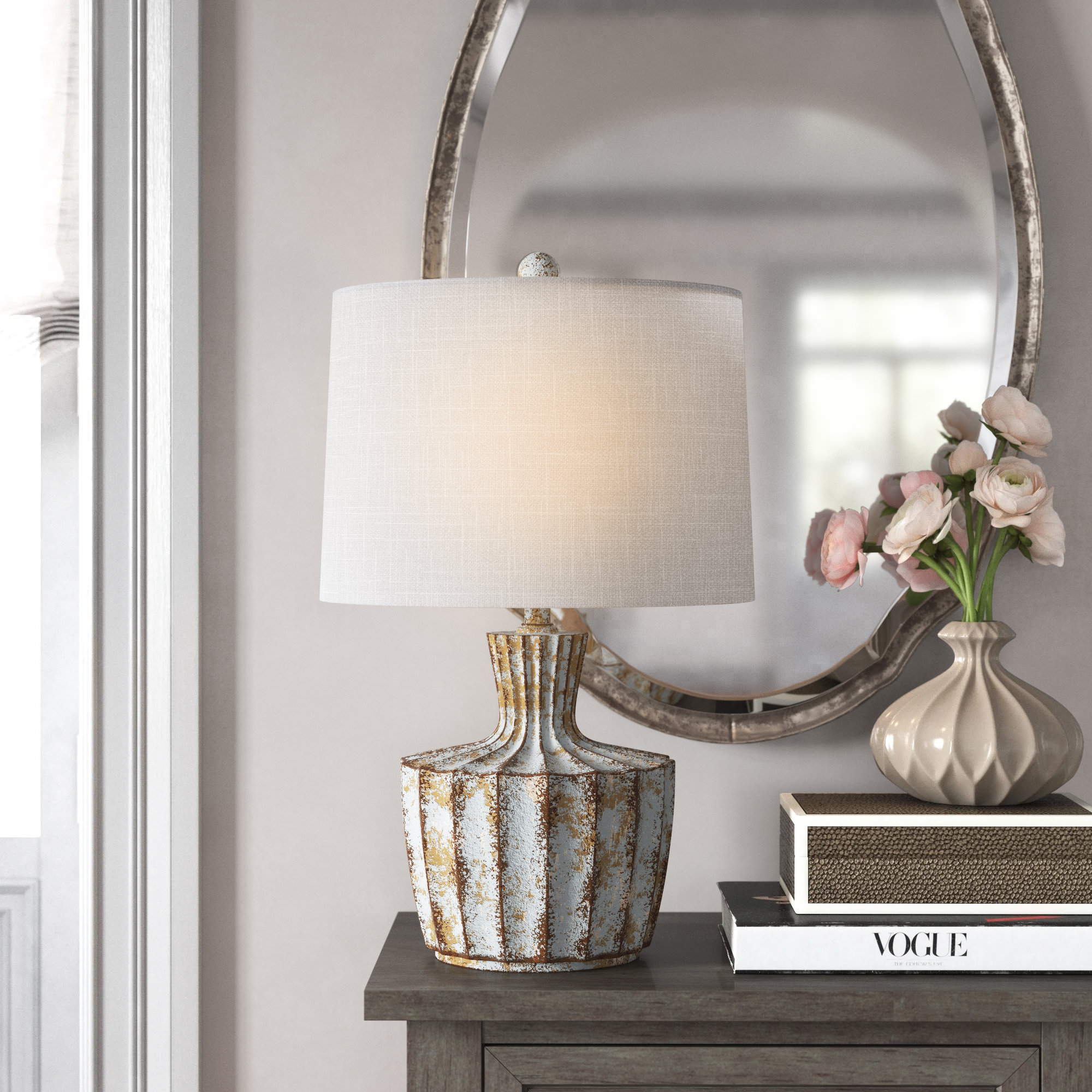 Kelly Clarkson Home Clancey 26'' Distressed Blue Table Lamp & Reviews ...