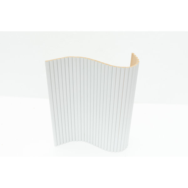 e-Joy 106" x 24" Flexible Fluted Semi-Circle Wood Shiplap Wood Wall ...