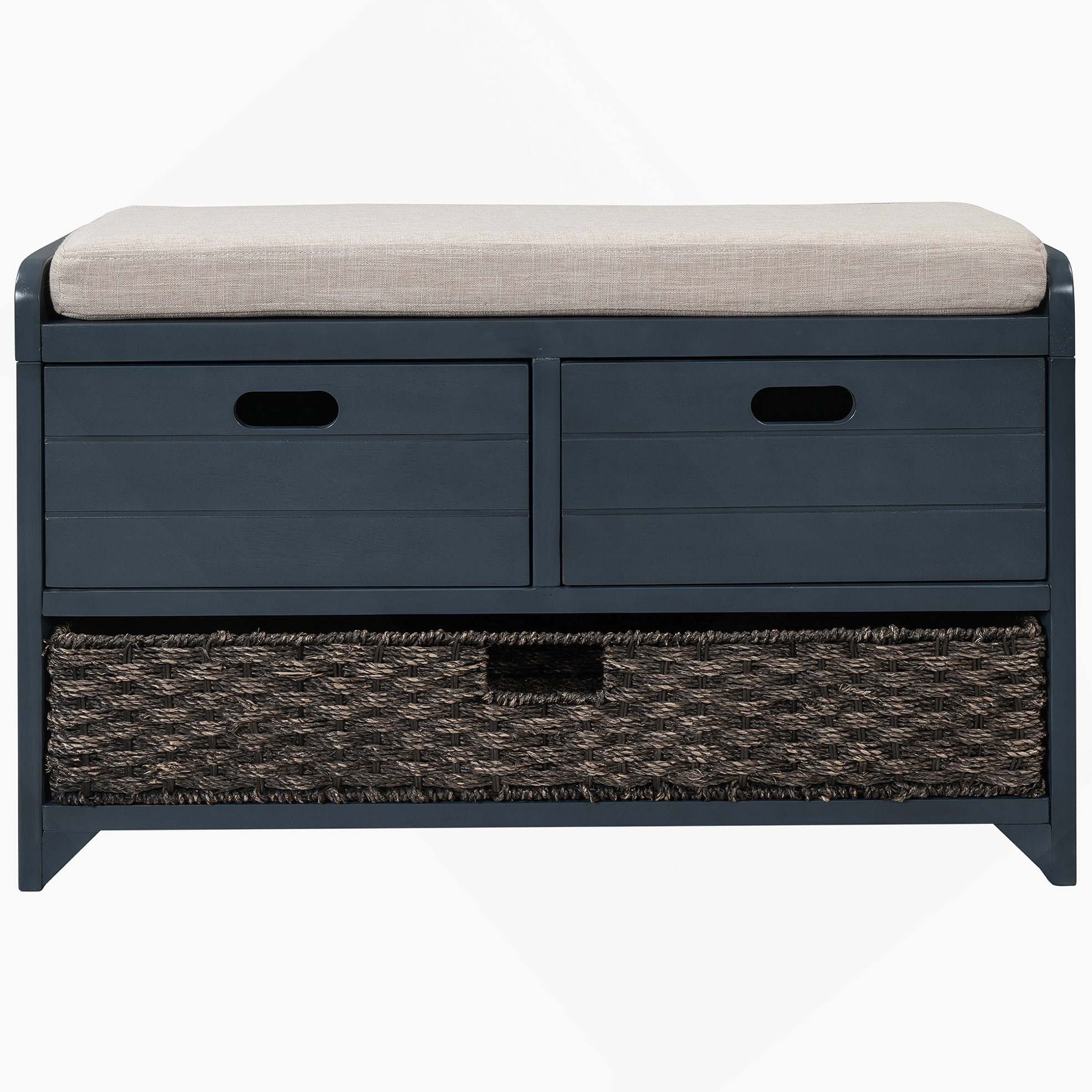 Winston Porter Storage Bench with Removable Basket and 2 Drawers | Wayfair