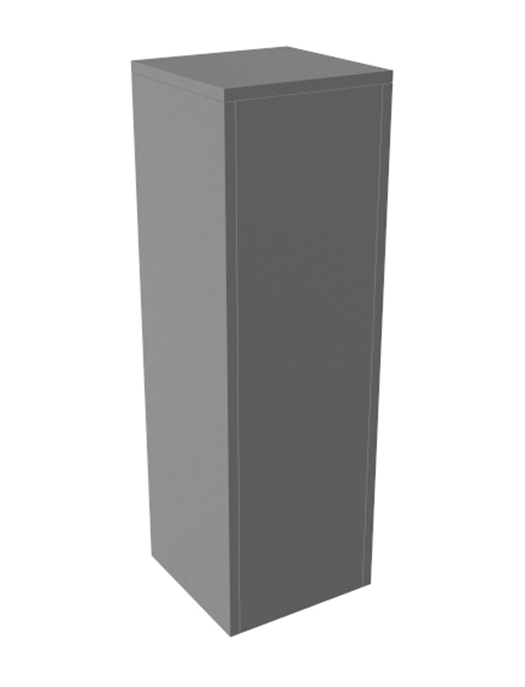 Hokku Designs Aryahna 11.5X11.5X36" Grey Wood Cube Pedestal Display ...
