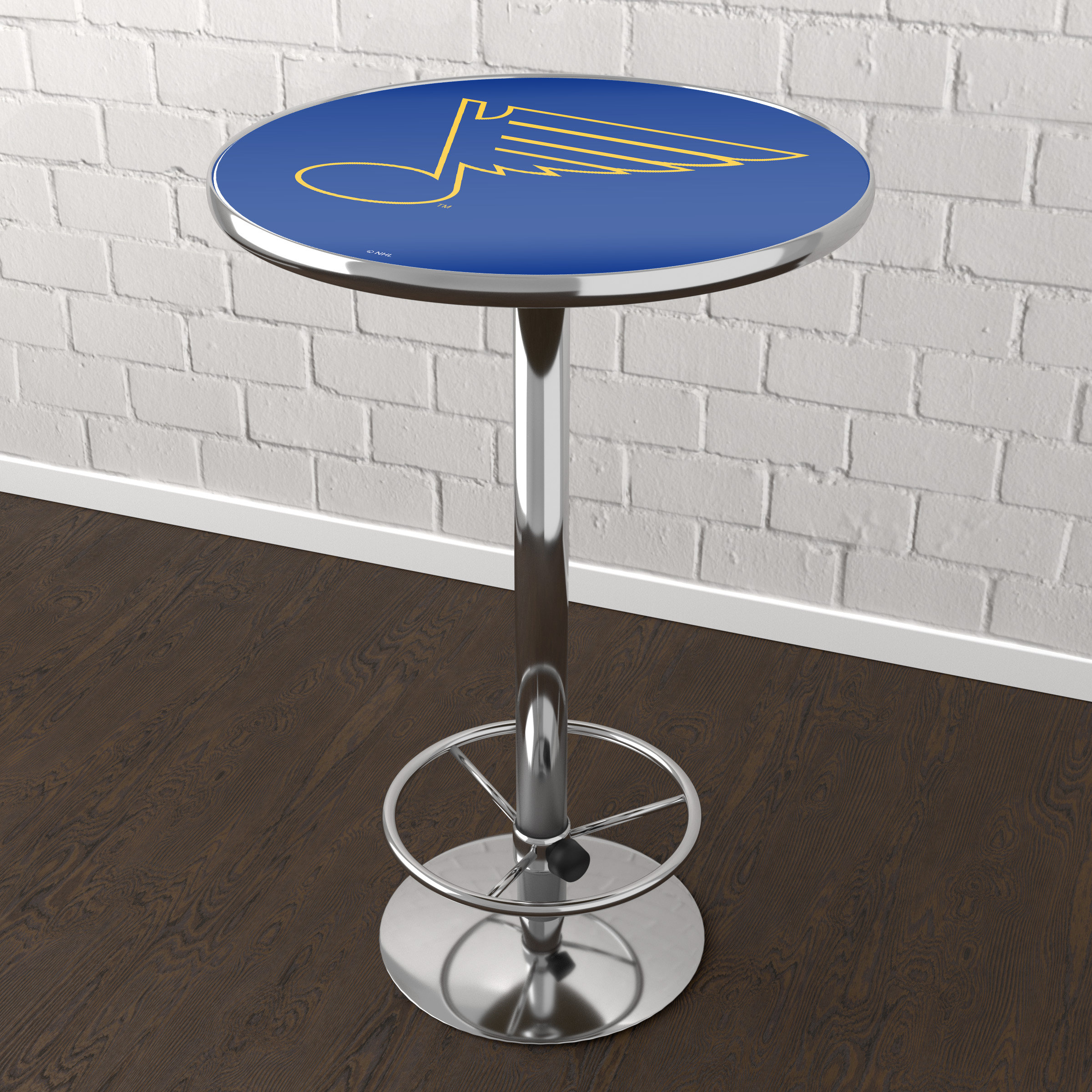 17 Stories St. Louis Blues Vintage Bar Table With Footrest | Wayfair