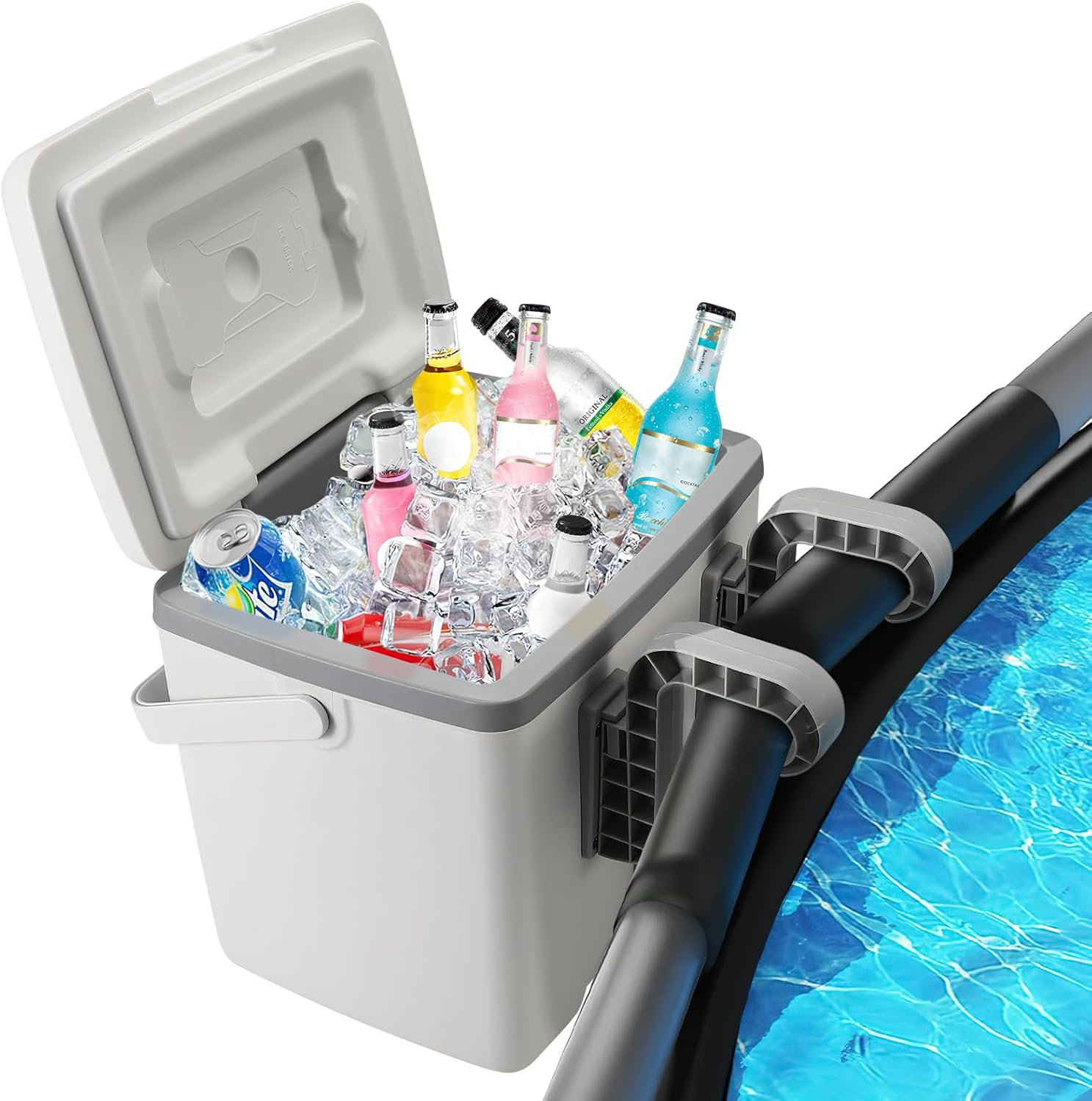 CHUANGWENYI Pool Cooler For Above Ground Pools, With 5 Ice Pack, Hard ...