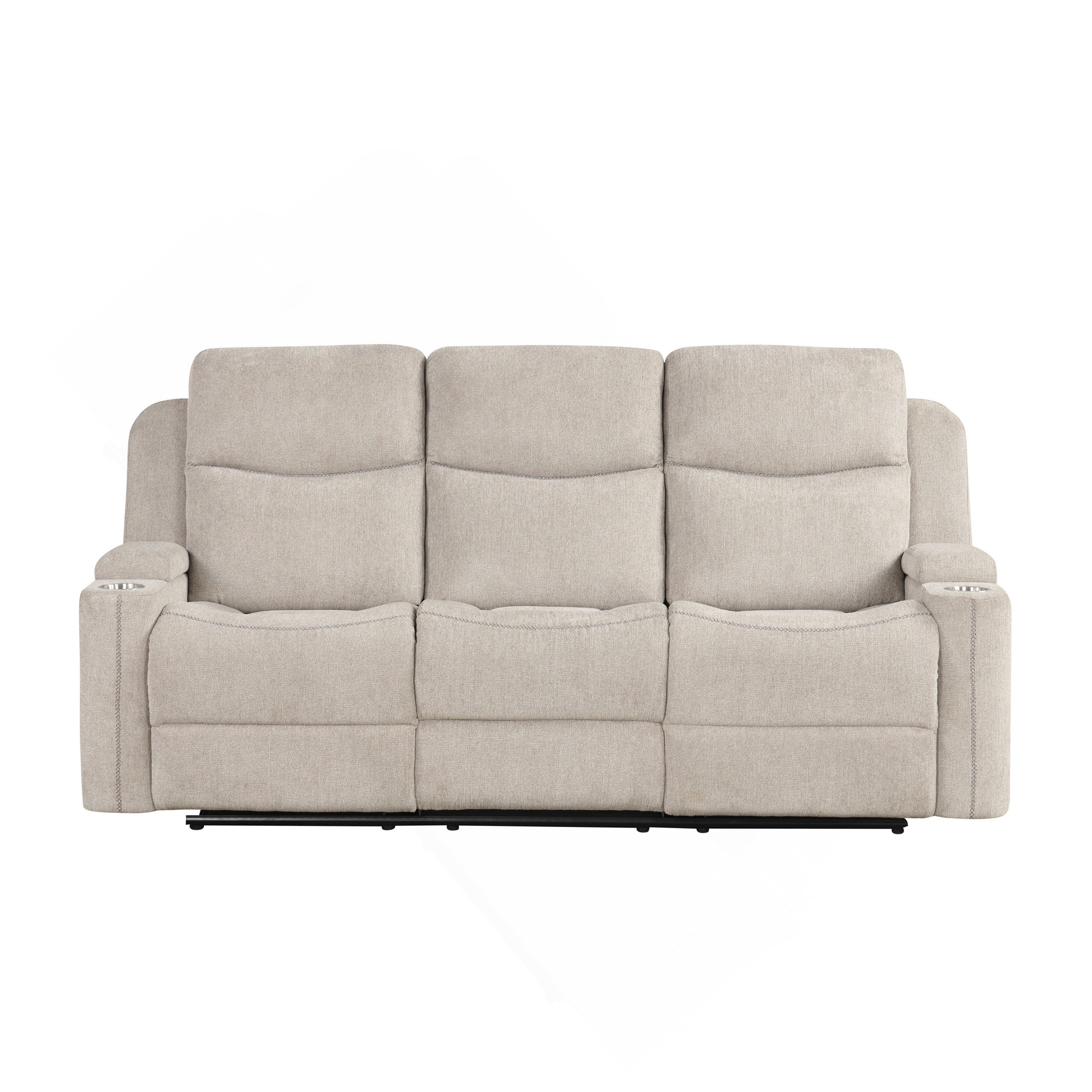 Latitude Run® Light Grey Chenille Motion Sofa - Wayfair Canada