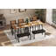 Ebern Designs Dining Table Set for 4, Sturdy Wooden Kitchen Table with ...