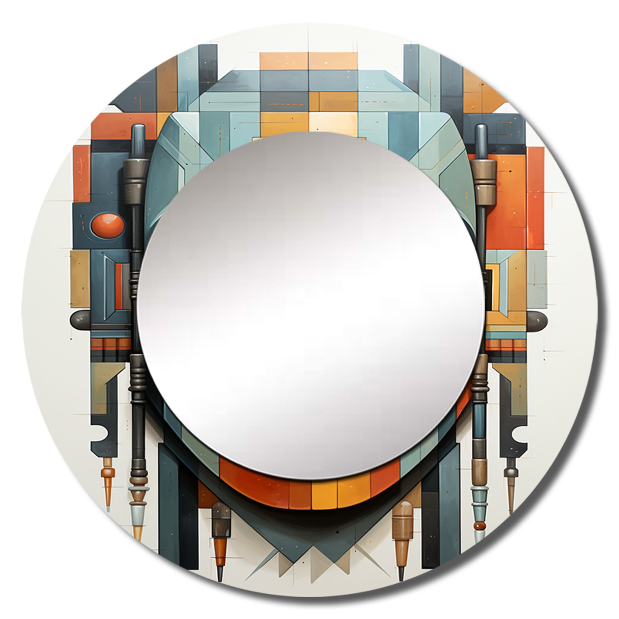 East Urban Home African Tribal Mask Kente I - African Tribal Round ...