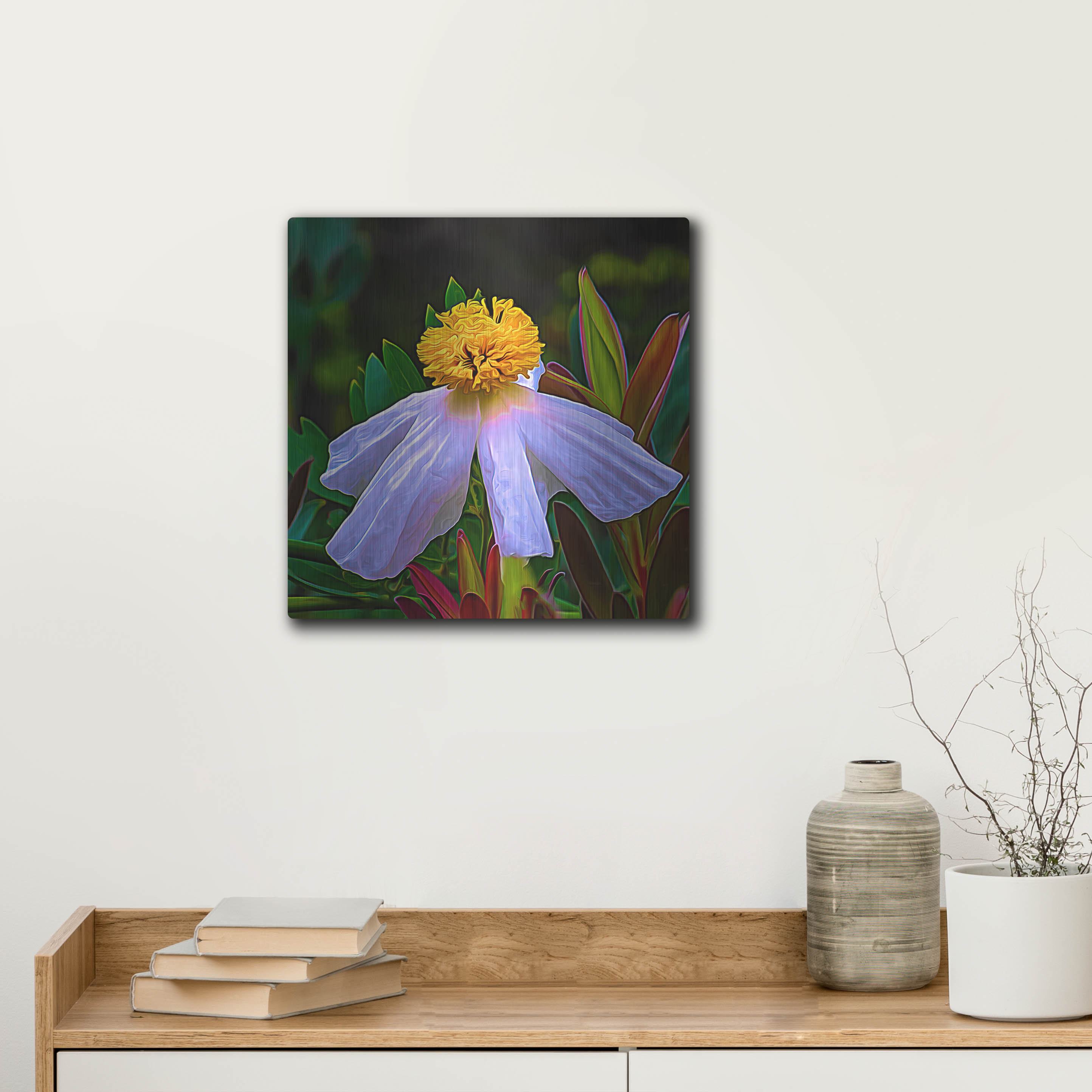 Latitude Run® 'Matilija Poppy' by Pamela Plummer, Metal Wall Art | Wayfair