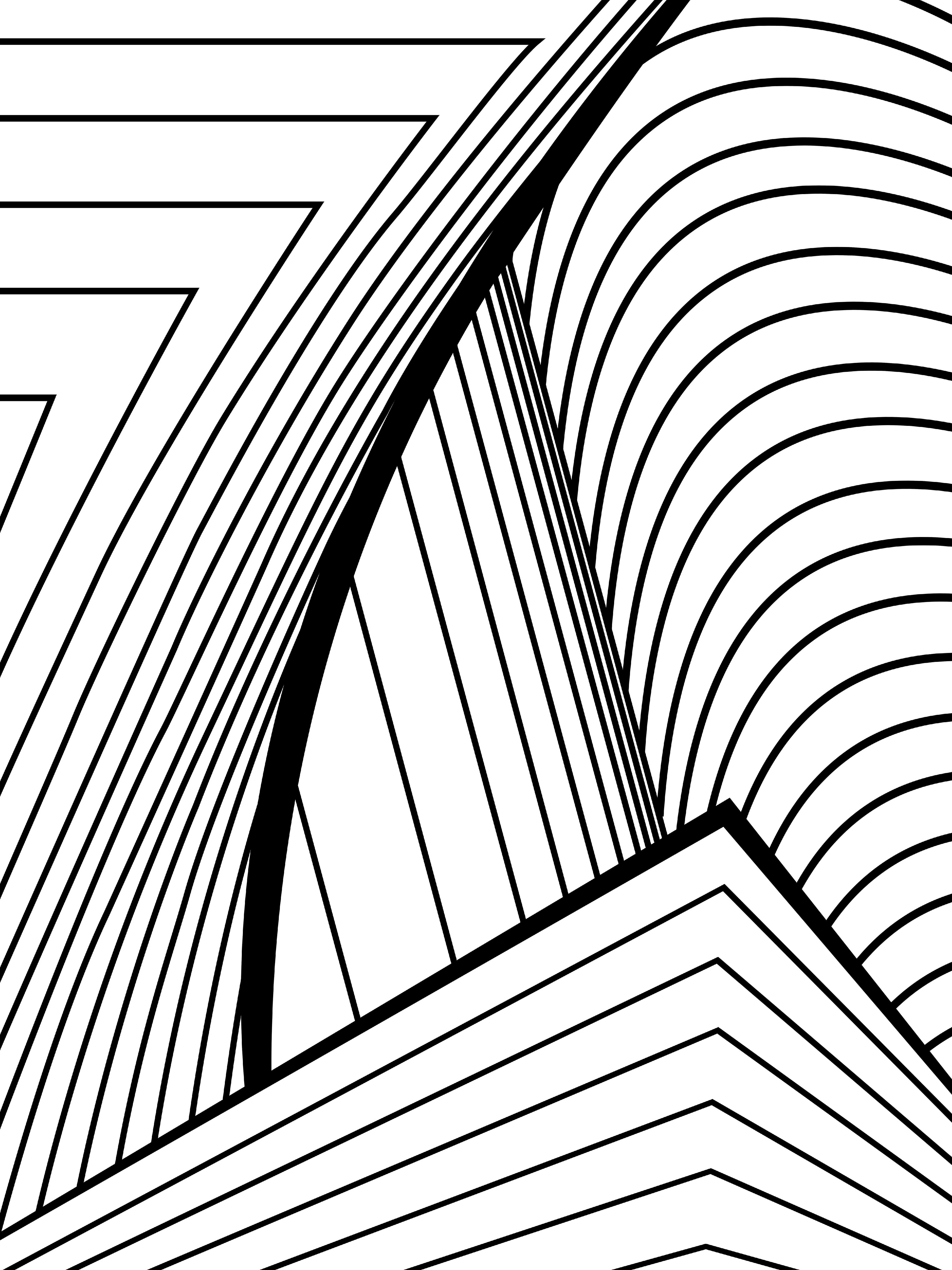 Orren Ellis Geometric Perspective Lines Reversed - Wrapped Canvas ...