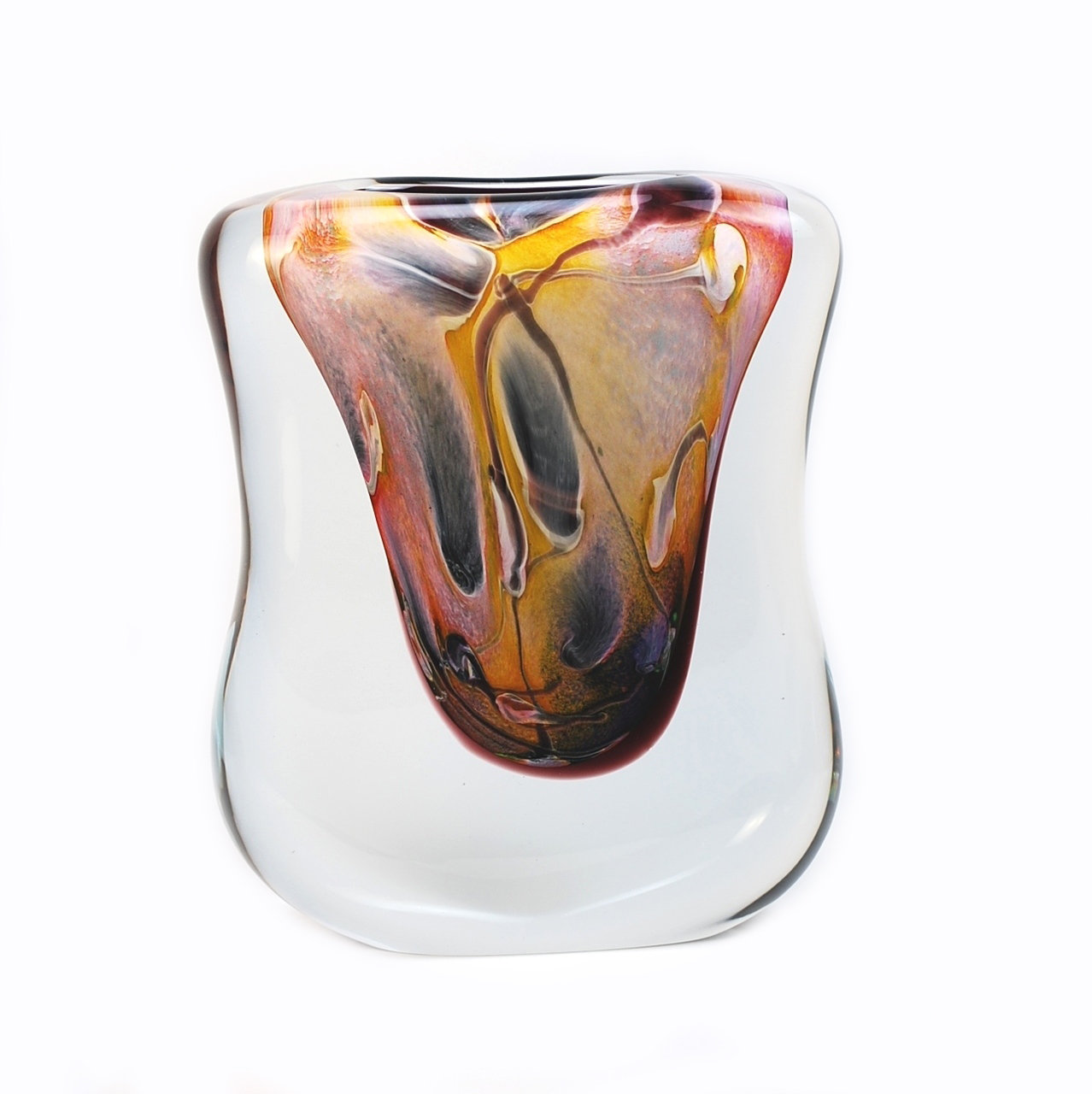 Murano Art Collection Aria Murano Glass Aria Table Vase Calcedonia ...