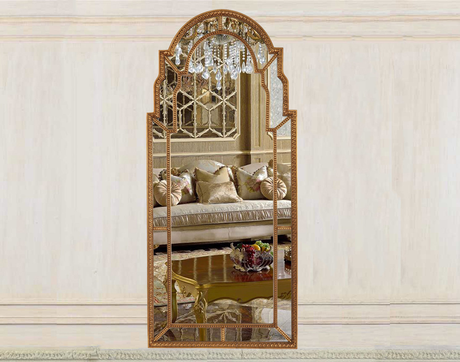 InfinityFurnitureImport Solid Wood Rectangle Wall Mirror | Wayfair