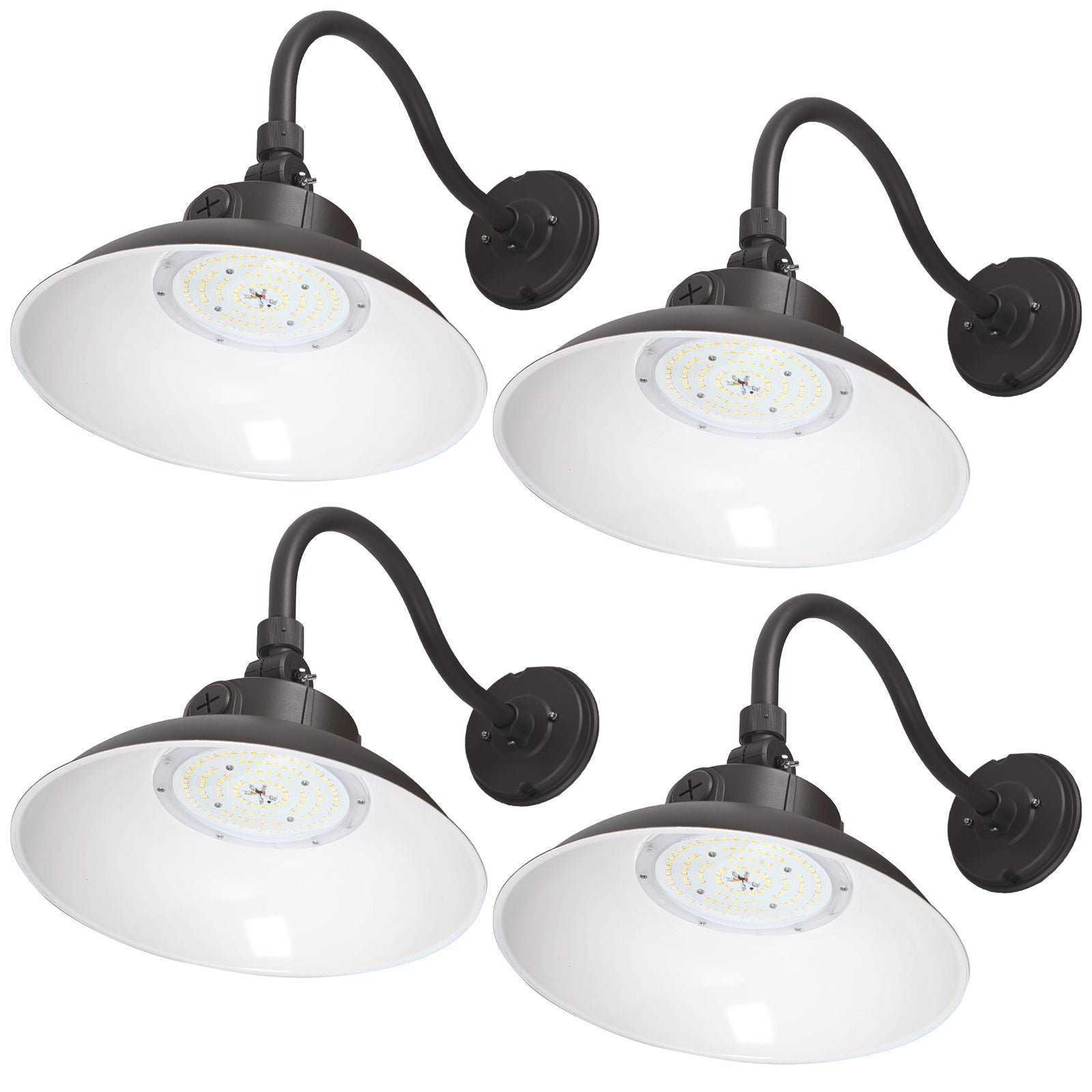 One Allium Way® Outdoor Gooseneck Lights for Farmhouse, Matte Bronze ...