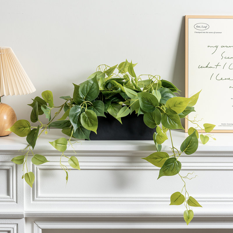 Ebern Designs Fake Vine Greenery Artificial Plant in Black Pot | Wayfair