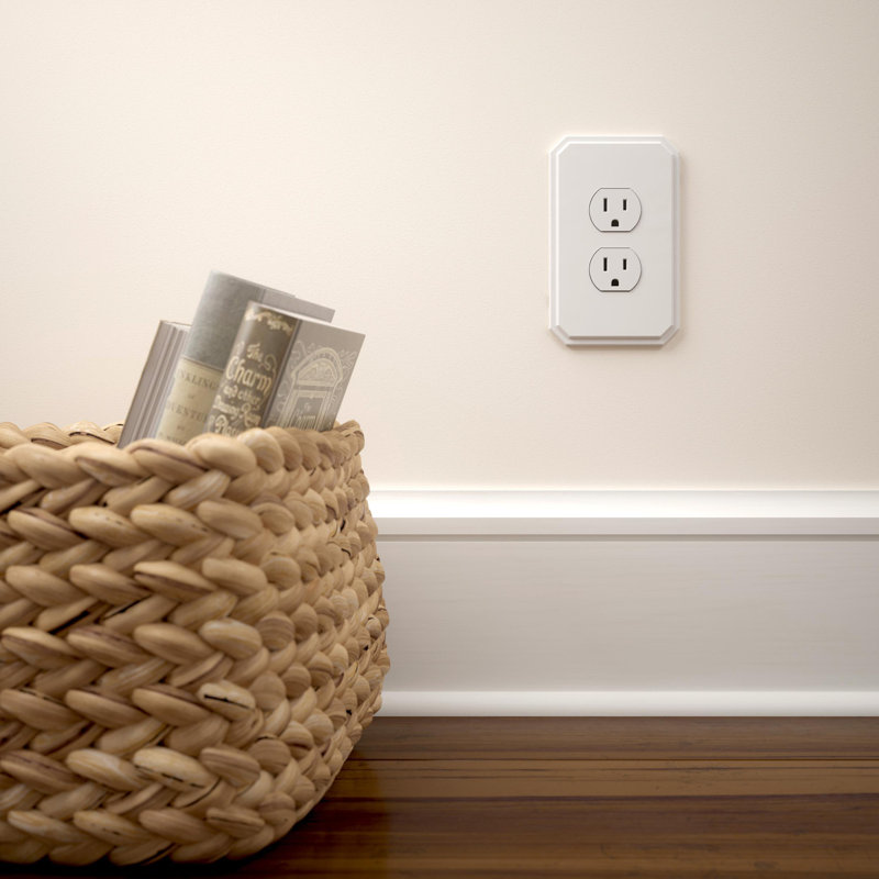 Franklin Brass Stepped Geometric 1-Gang Duplex/Outlet Cover Wall Plate ...