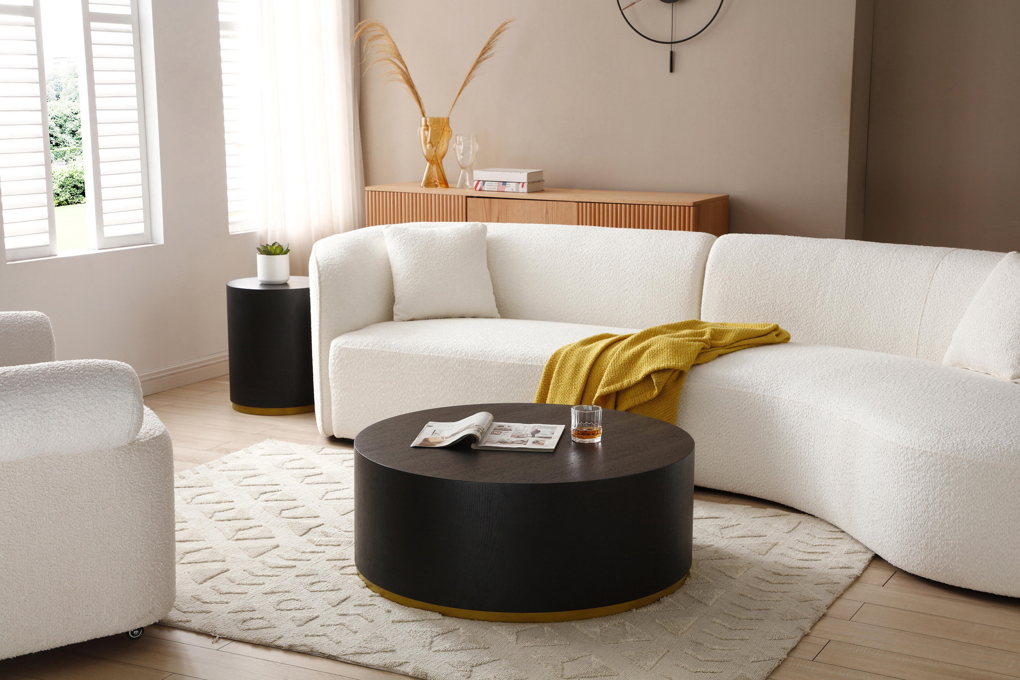 Hokku Designs Round Coffee Table Side Table | Wayfair