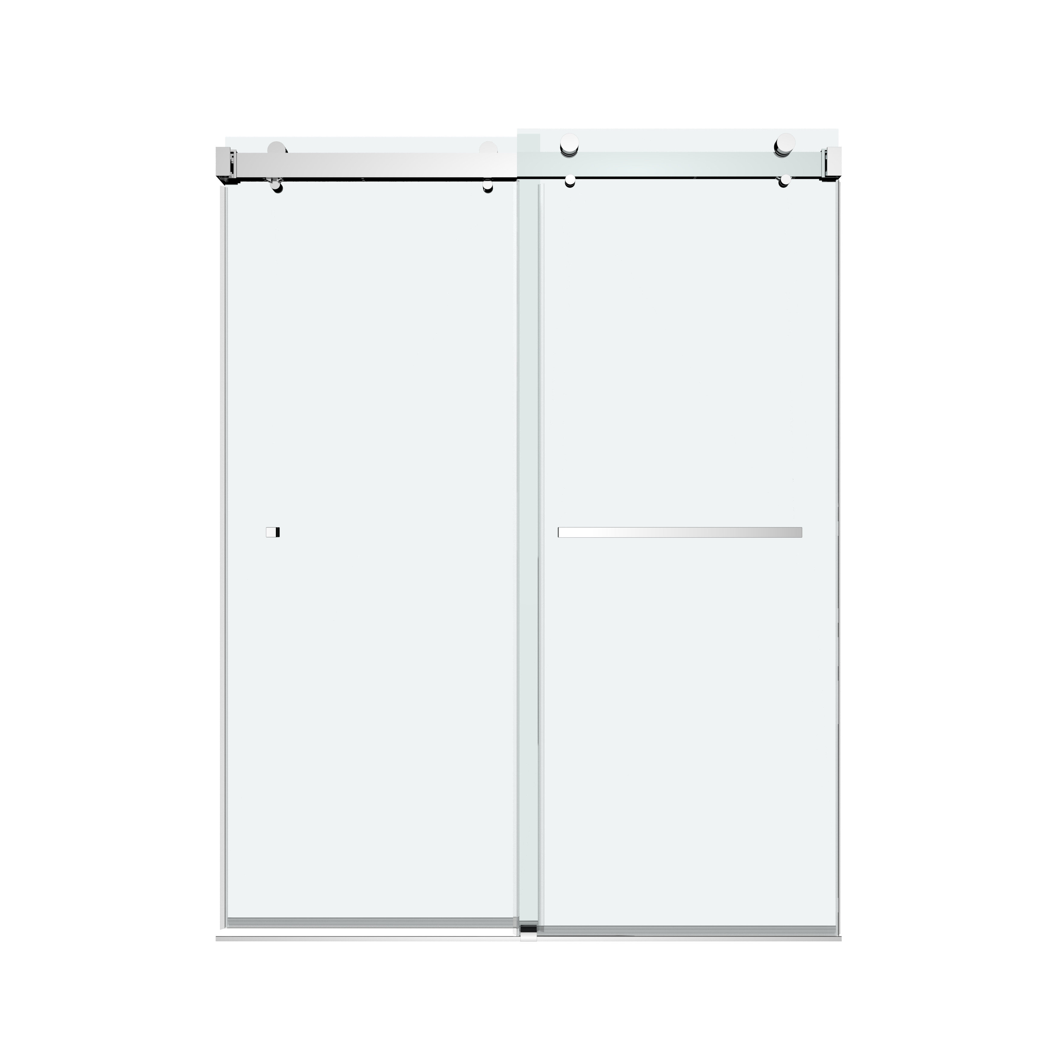 Glassic 62" – 66" W x 78"H Double Sliding Soft Closing Frameless Glass ...