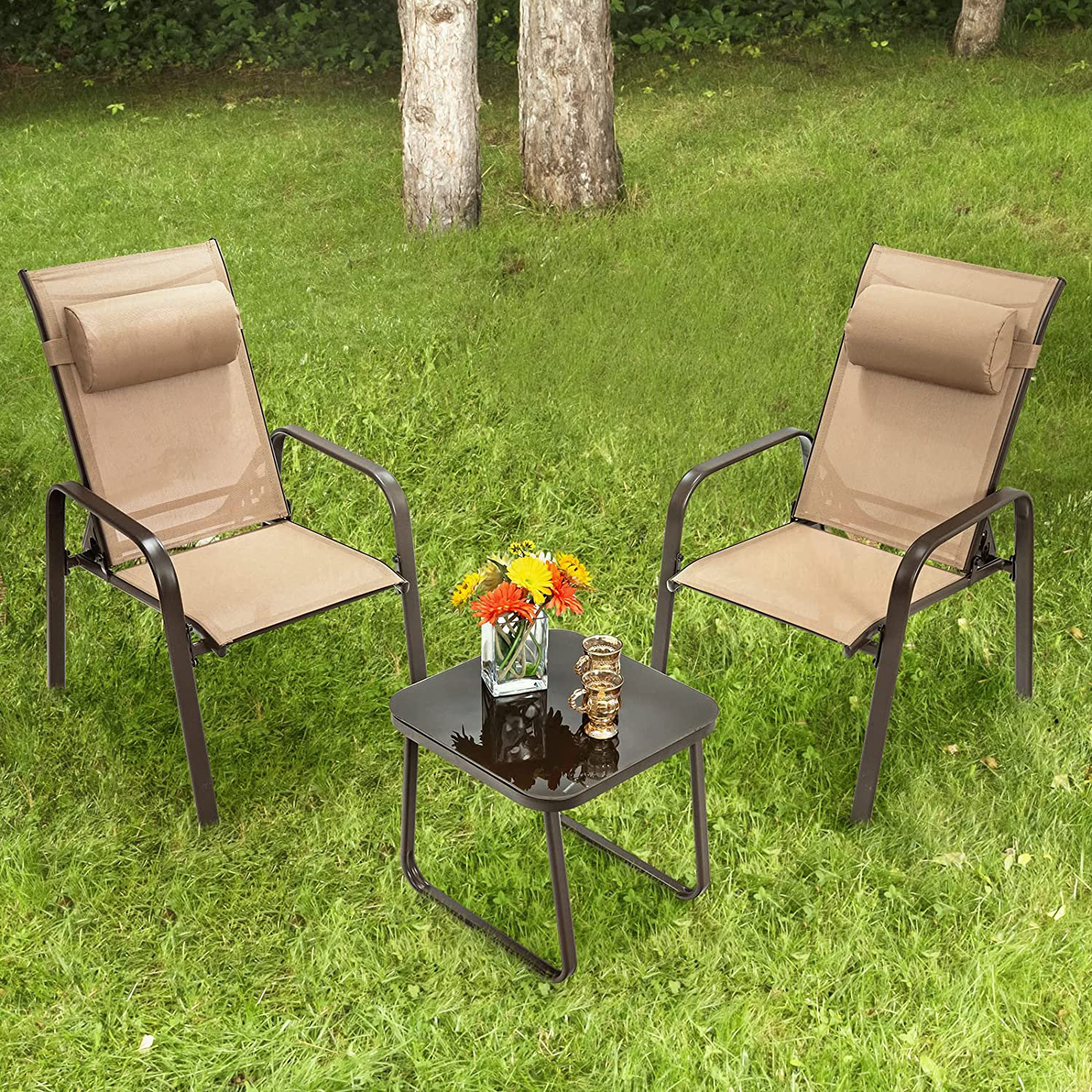 George Oliver Godoy 2 Seater Bistro Set with Cushions | Wayfair.co.uk