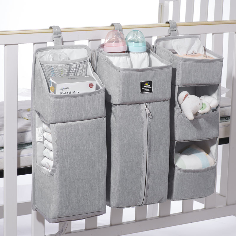Rebrilliant Luvada Hanging Diaper Caddy Crib Diaper Organizer & Reviews ...
