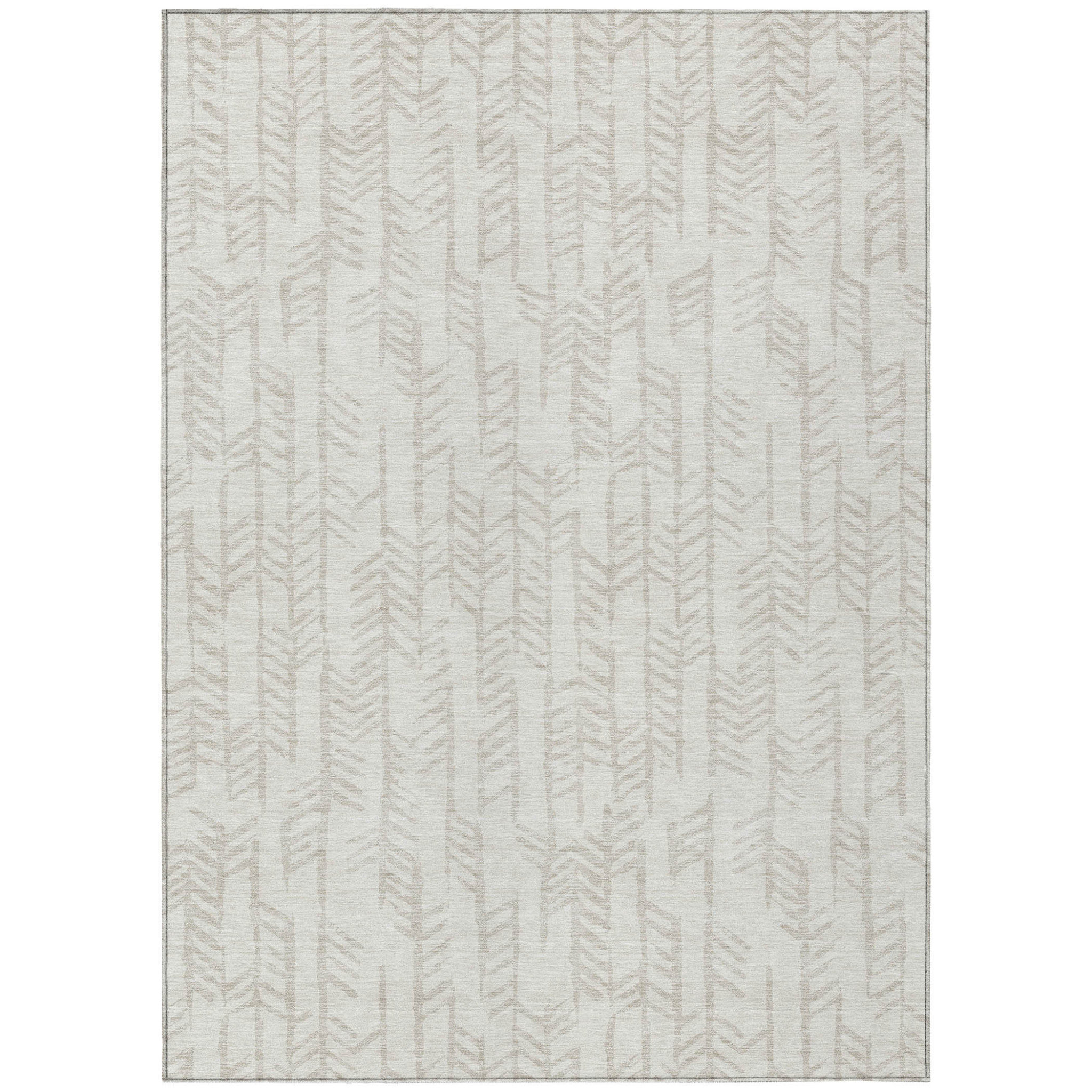 HomeRoots 10' X 14' Ivory And Beige Tribal Washable Indoor Outdoor Area ...
