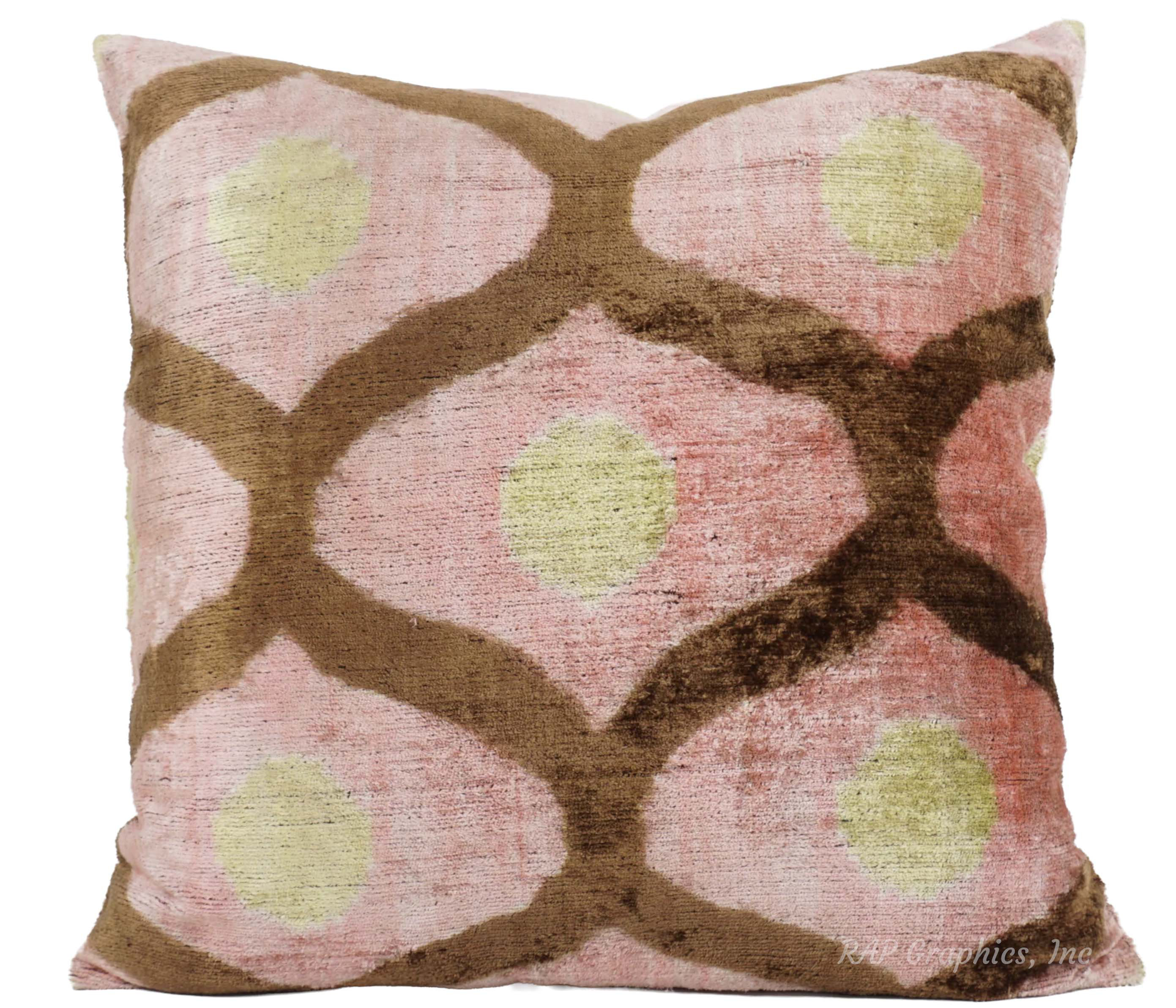 Metrohouse Designs Lauren Silk Velvet Square Pillow Cover And Insert ...