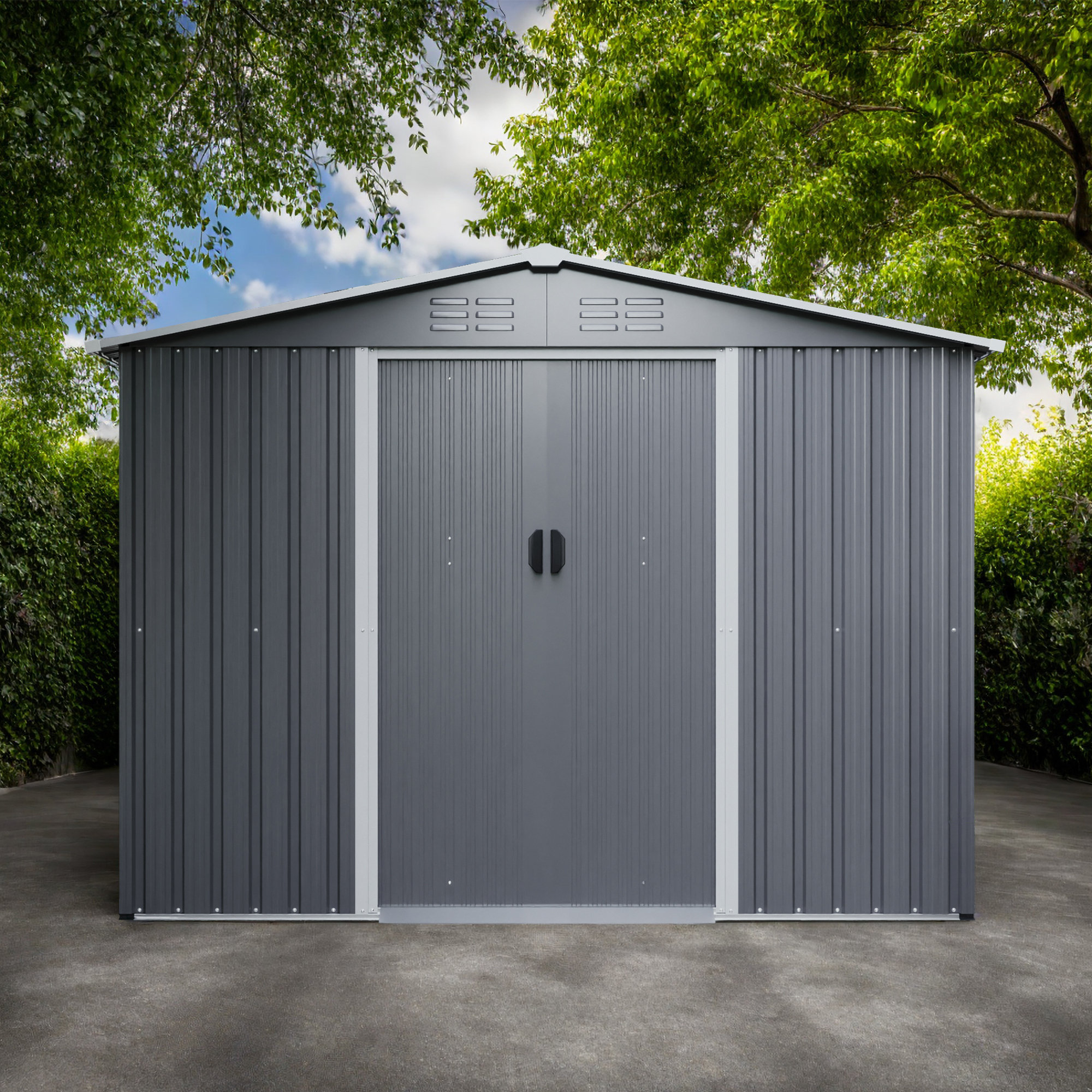 Best Robe Ever Durable 8X6 FT Tool Storage Shed – Weatherproof Metal ...