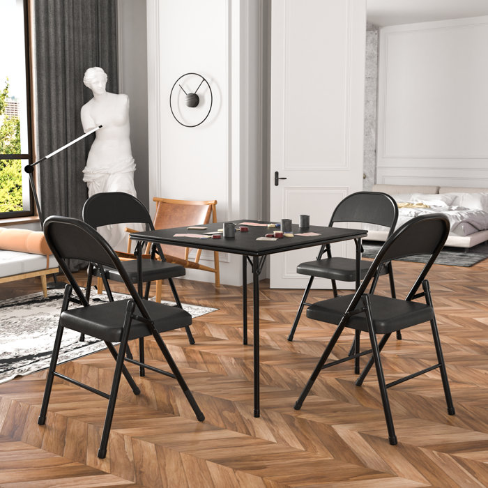 Vecelo 33.8" 4 - Player Card Table with Chairs & Reviews | Wayfair