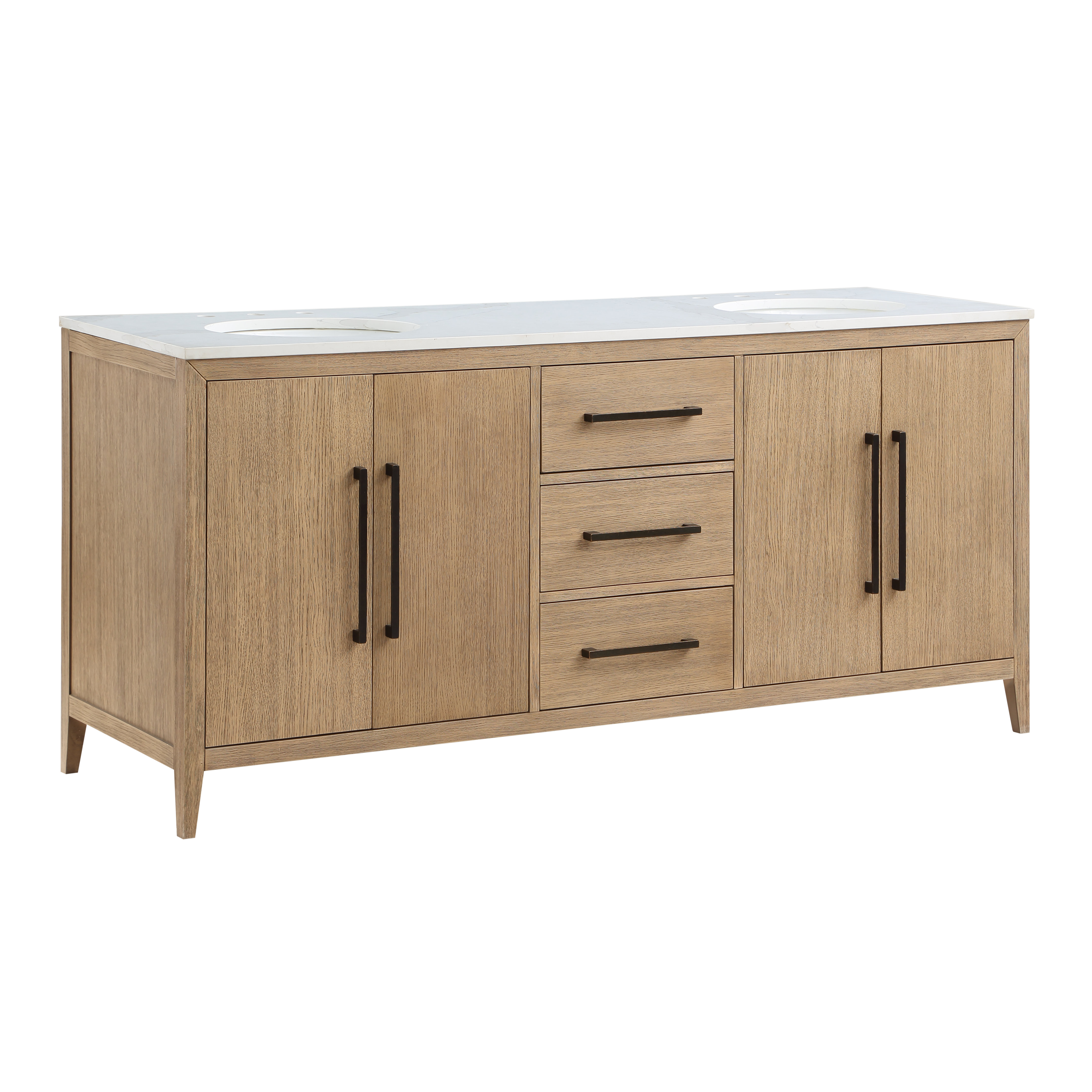 Highbury Furnishings Alsup 72'' Free Standing Double Bathroom Vanity ...