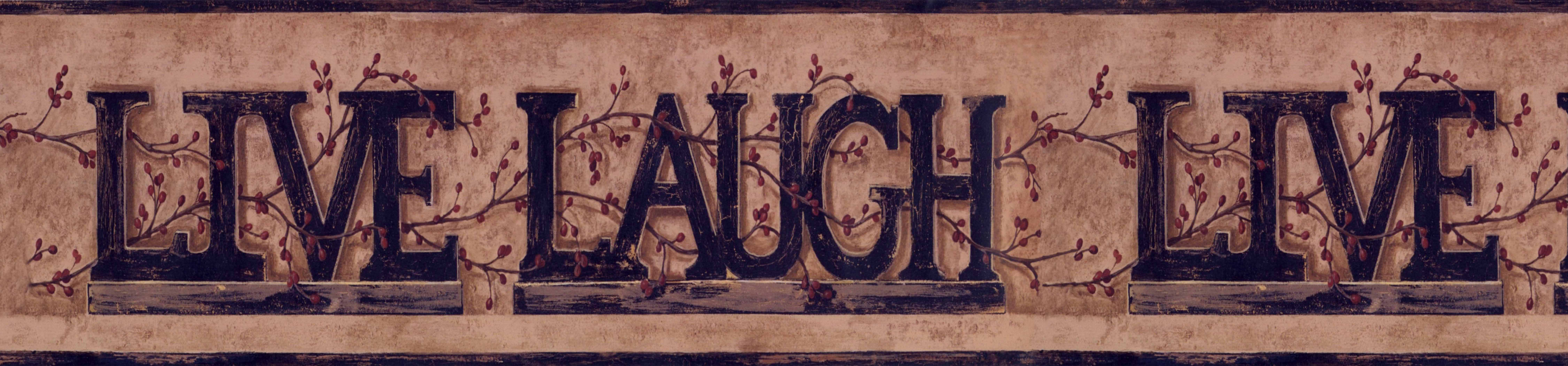 Red Barrel Studio® Live Laugh Love 15' L x 7" W Paintable Wallpaper ...