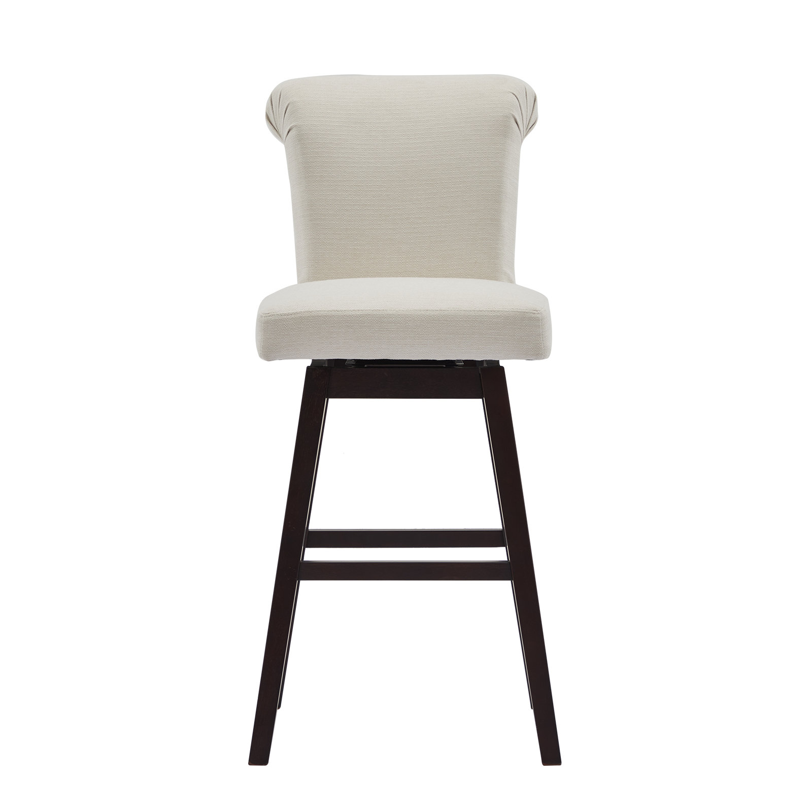 Red Barrel Studio 30 " Cream Counter Height Rotating Upholstered Bar ...