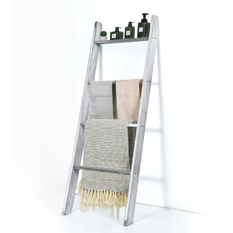 CasaCore 4-Tier Wall Leaning Ladder Shelf Stand | Wayfair