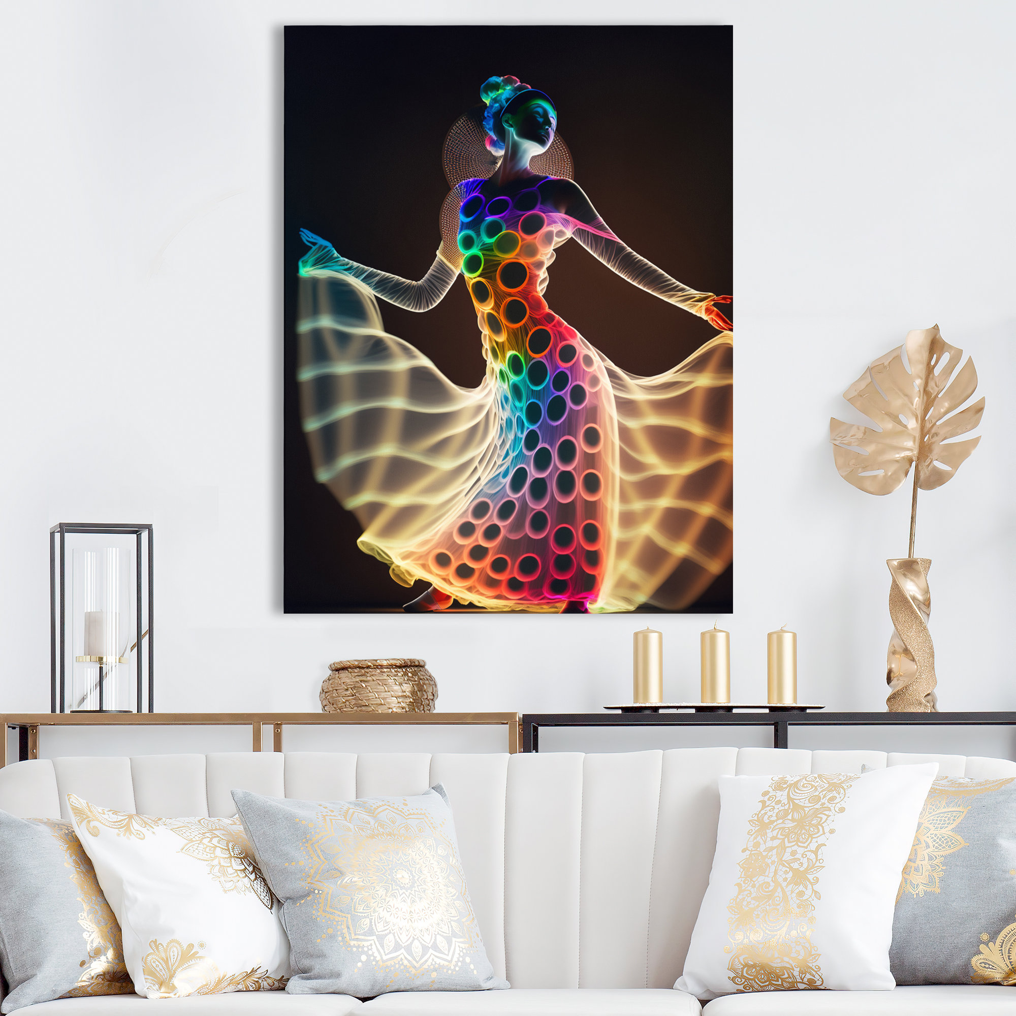 Ebern Designs Translucent Light Dancer - Print on Canvas | Wayfair