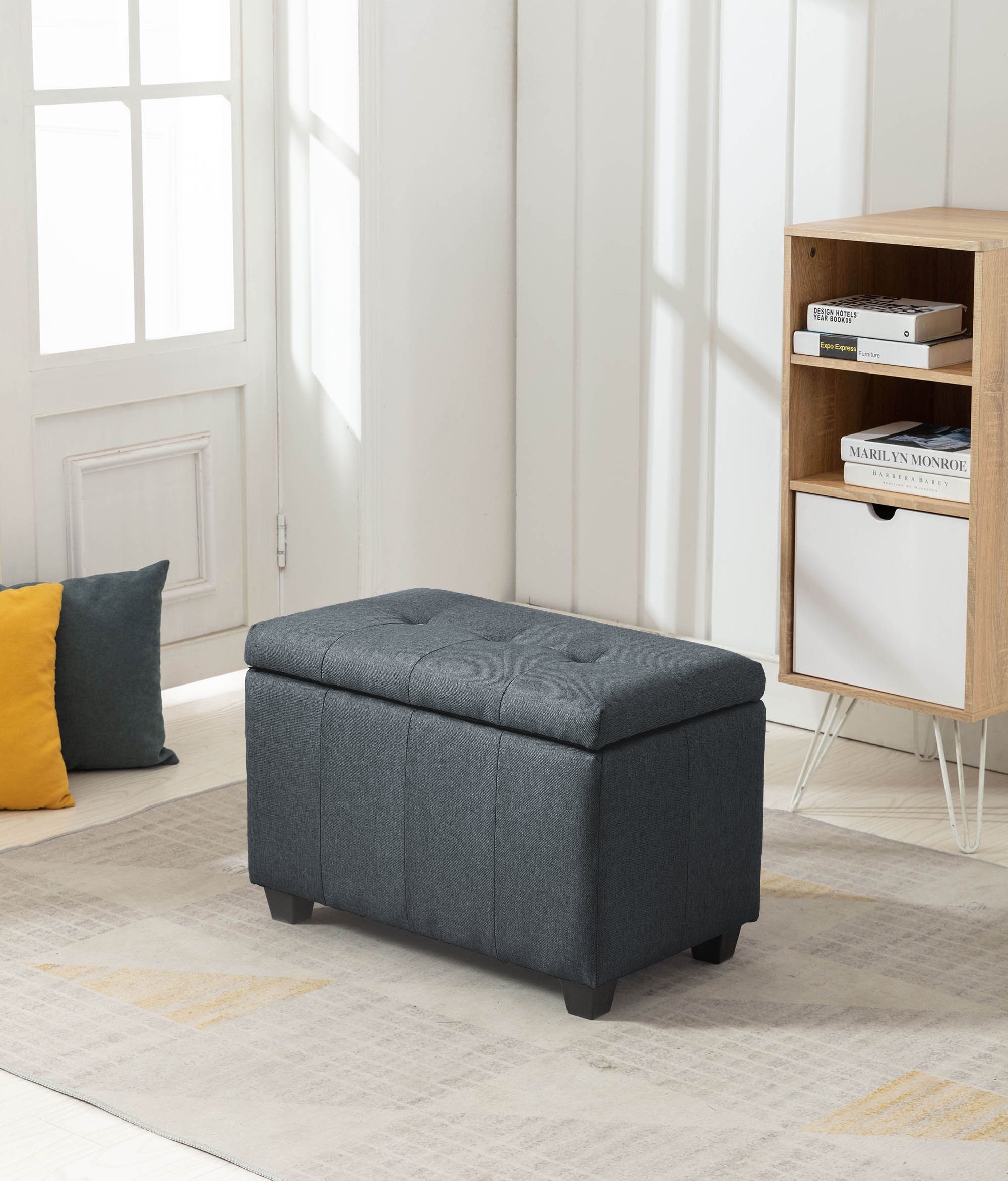 Wade Logan Bacca Fabric Upholstered Storage Bench & Reviews - Wayfair ...