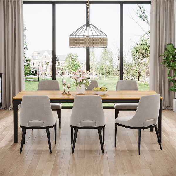 Ebern Designs Frodeen Rectangular Large Long Dining Table | Wayfair
