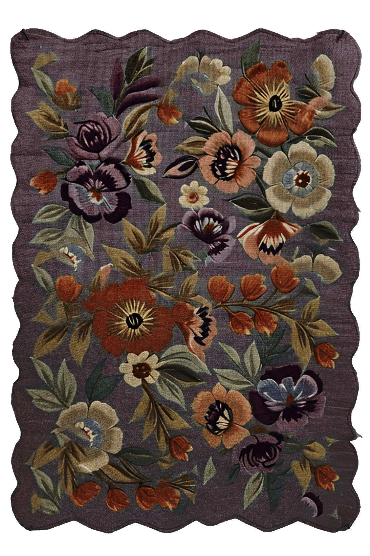 Dakota Fields Shape Collection Purple Tones Mixed Floral and Rose ...