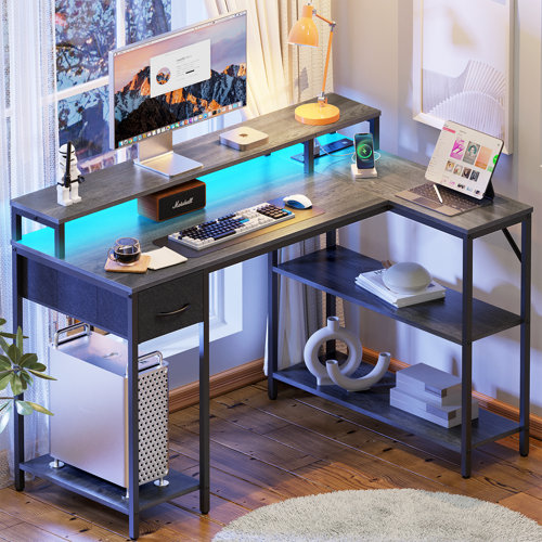 Gray L-Shaped Desks You'll Love | Wayfair