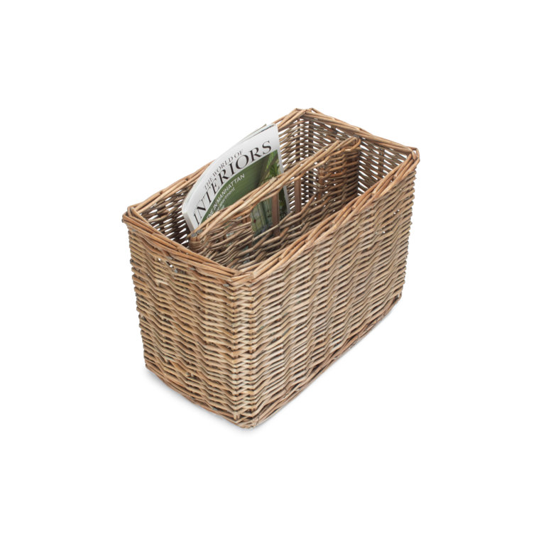 Highland Dunes Wicker Tall Magazine Rack | Wayfair.co.uk
