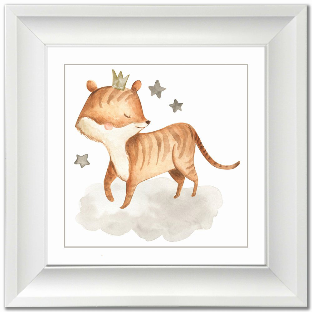 Zoomie Kids Fox With Stars Canvas Wall Art | Wayfair