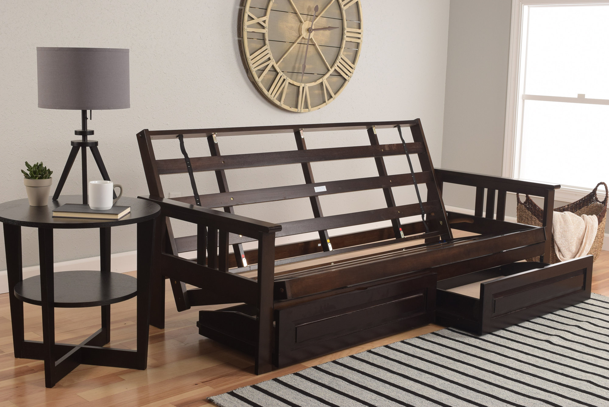 The Twillery Co.® Stratford Full-Size Futon Frame Includes Storage ...
