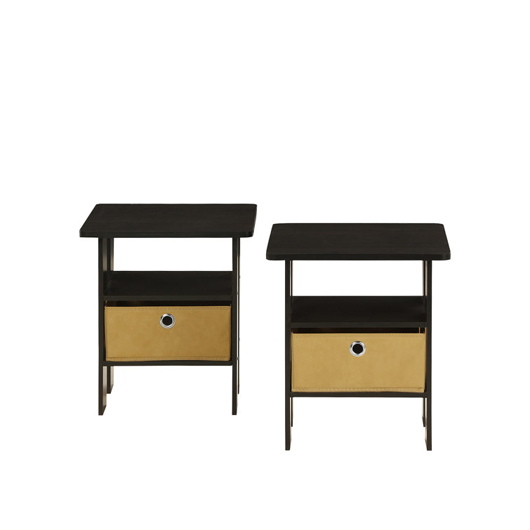 17 Stories Joseph Side Table Nightstand with Bin Drawer, 2 per set ...