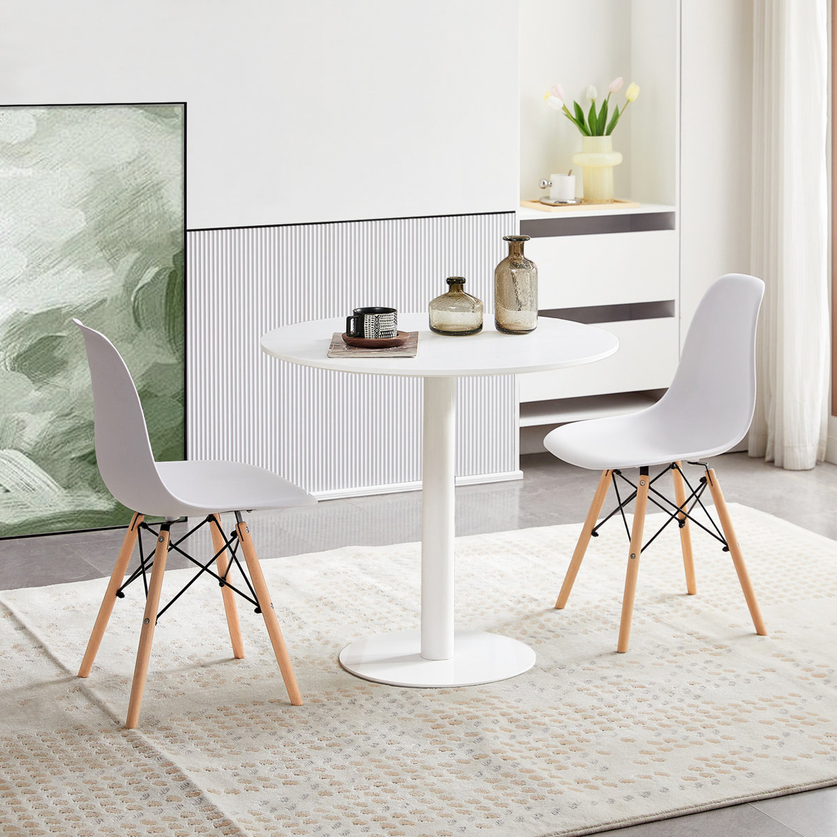 George Oliver Compact 3-Piece Dining Table Set, Dining Room Table Set ...