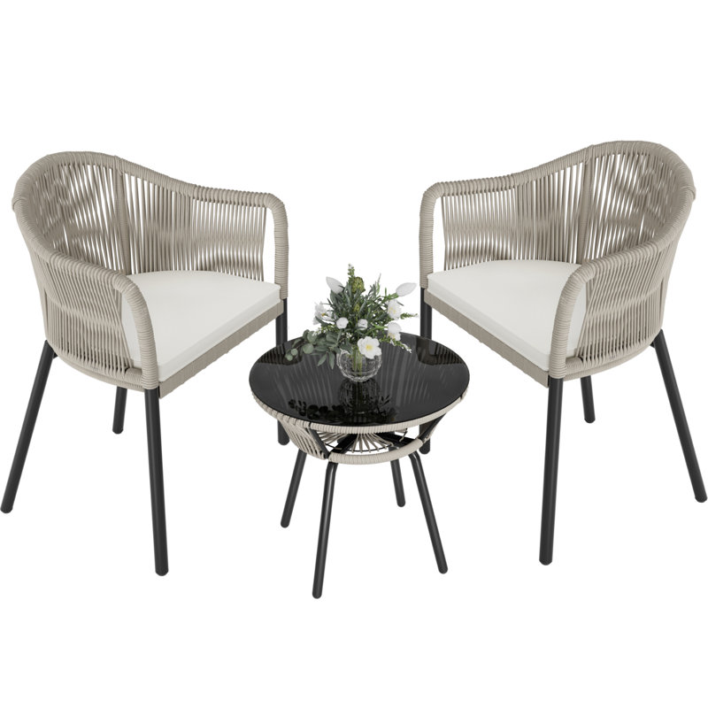 Bay Isle Home™ 2 - Person Outdoor Seating Group with Cushions Perfect ...
