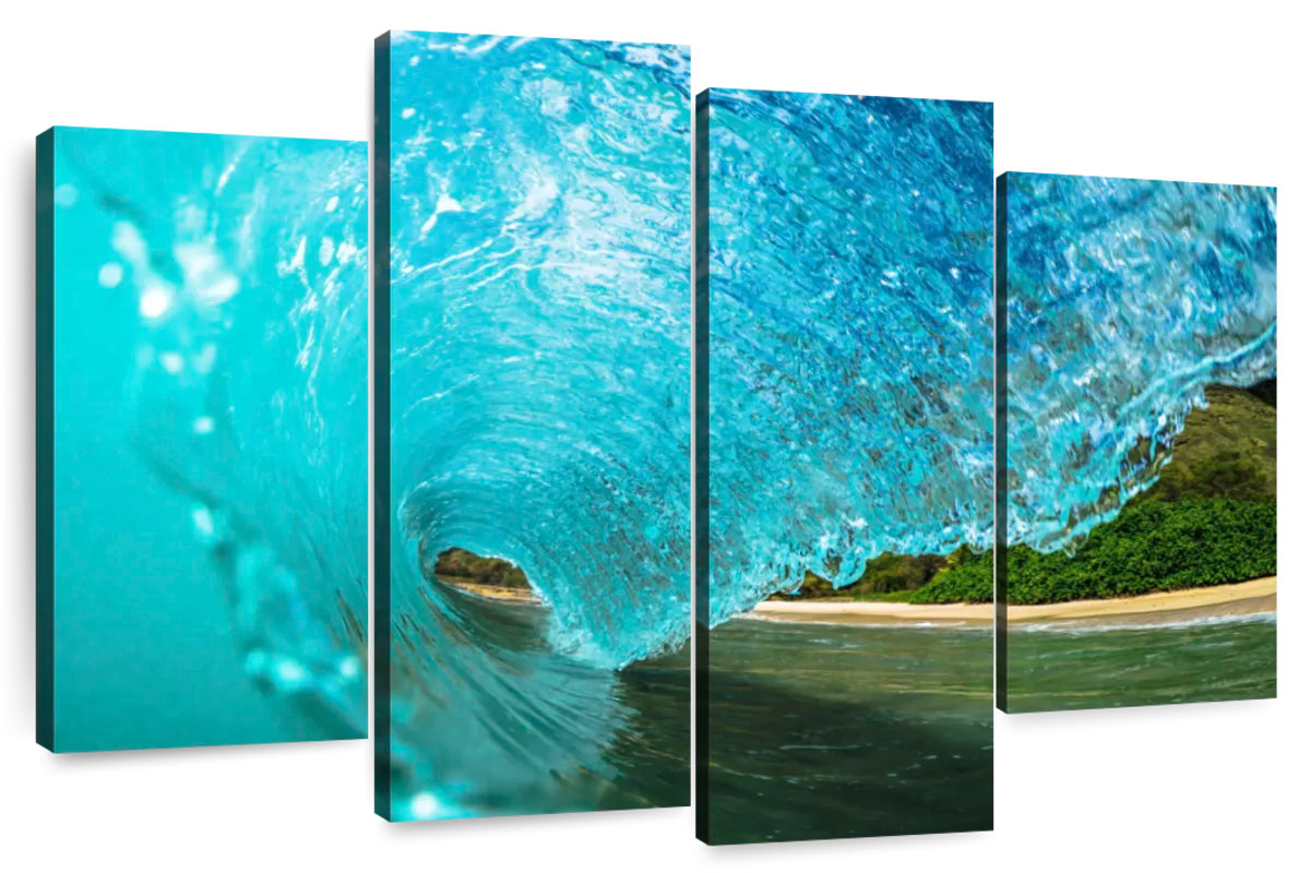 Beachcrest Home™ Gillard Cool Blue Wave | Wayfair