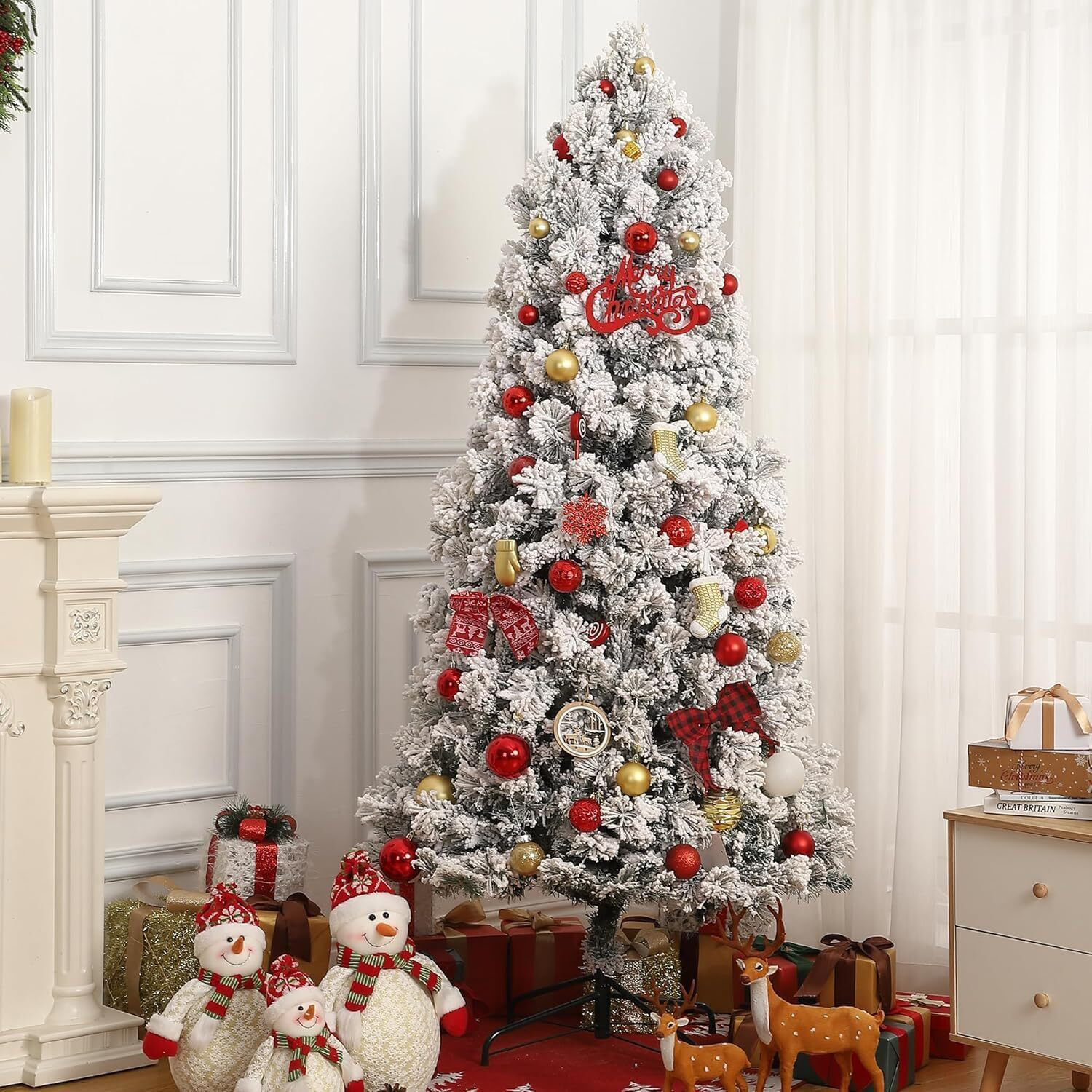 The Holiday Aisle® 6Ft Prelit Artificial Christmas Tree, Dual Color Led ...